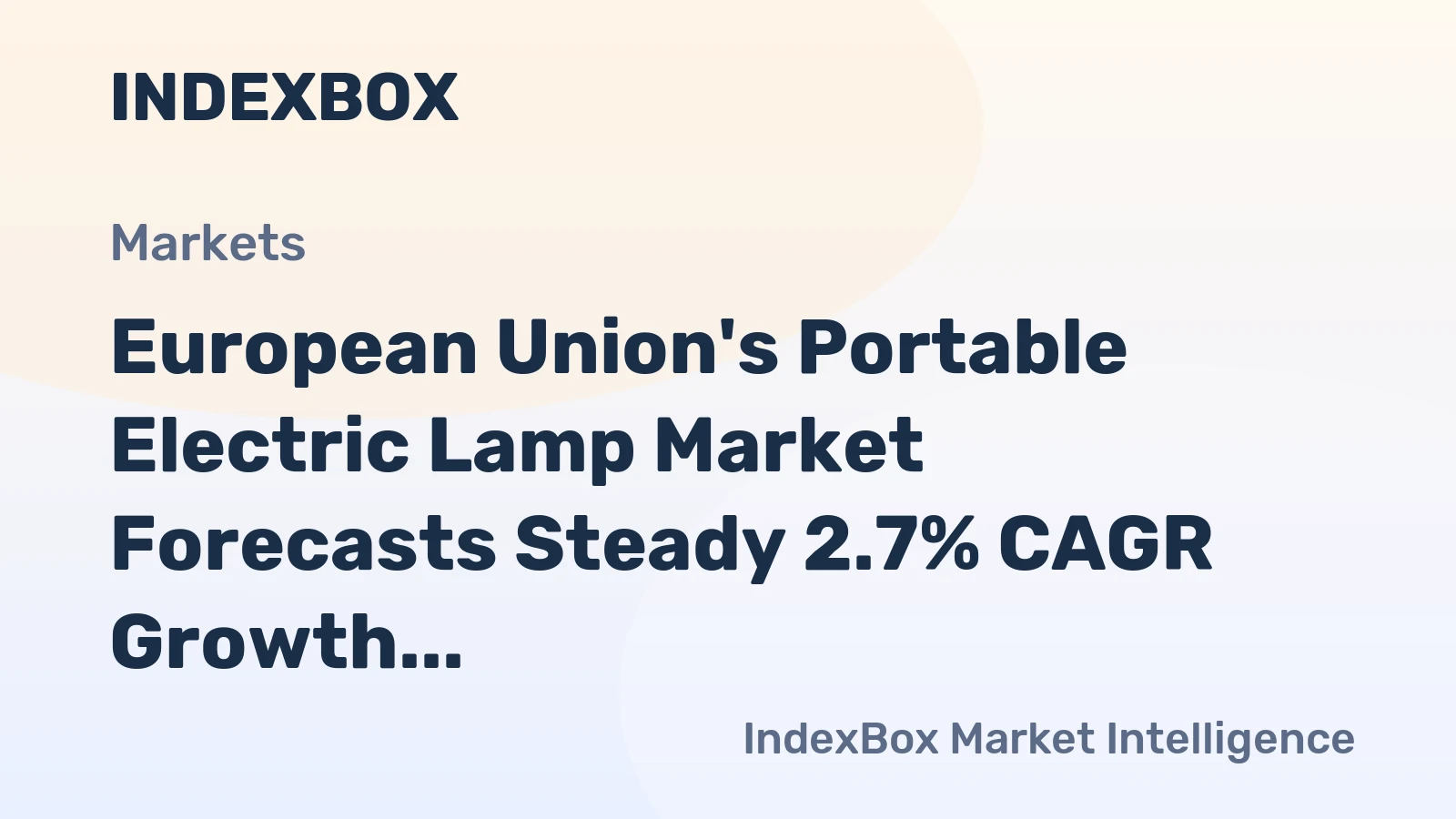 European Union's Portable Electric Lamp Market Forecasts Steady 2.7% CAGR Growth Through 2035
