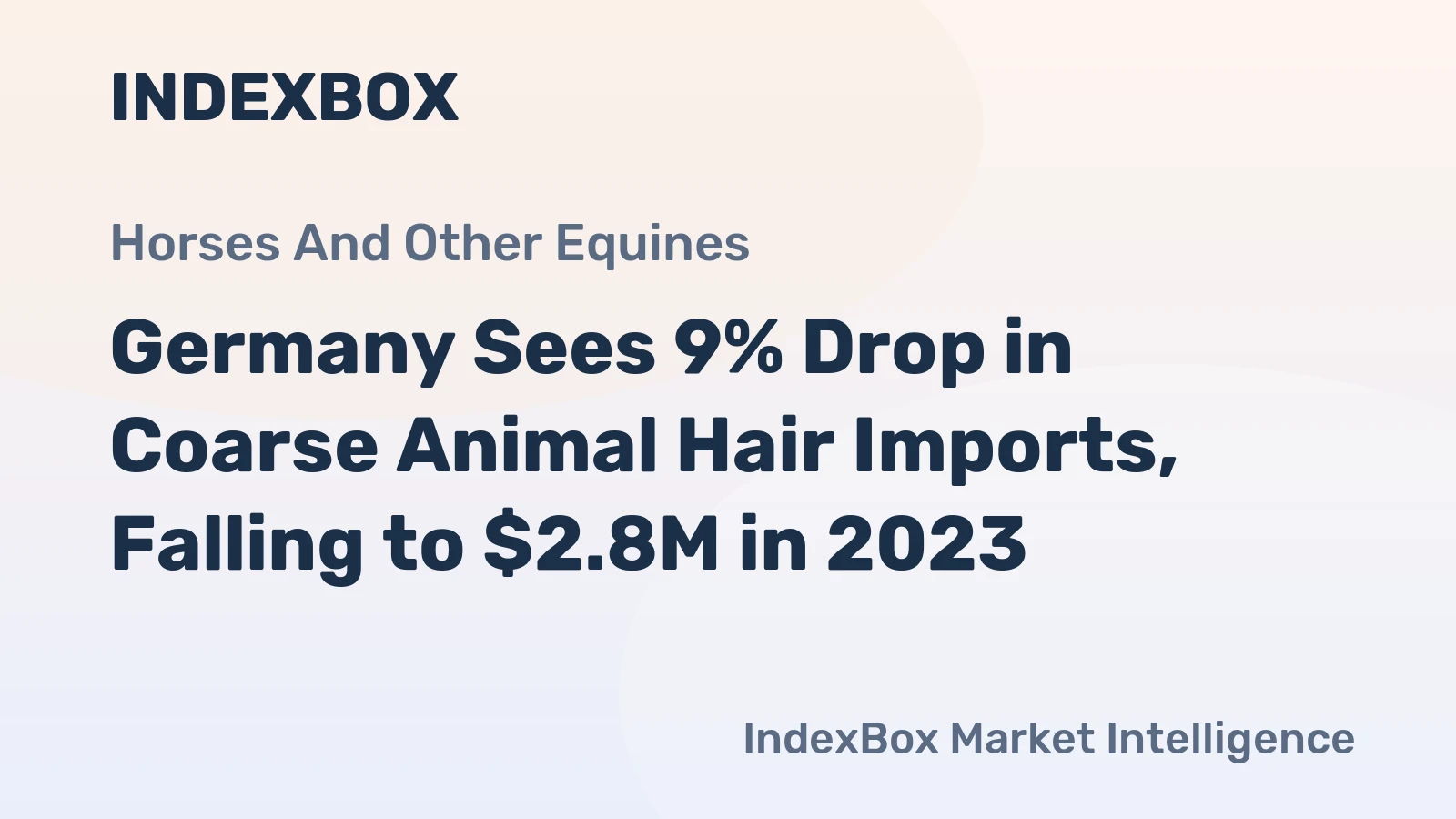Germany Sees 9% Drop in Coarse Animal Hair Imports, Falling to $2.8M in 2023