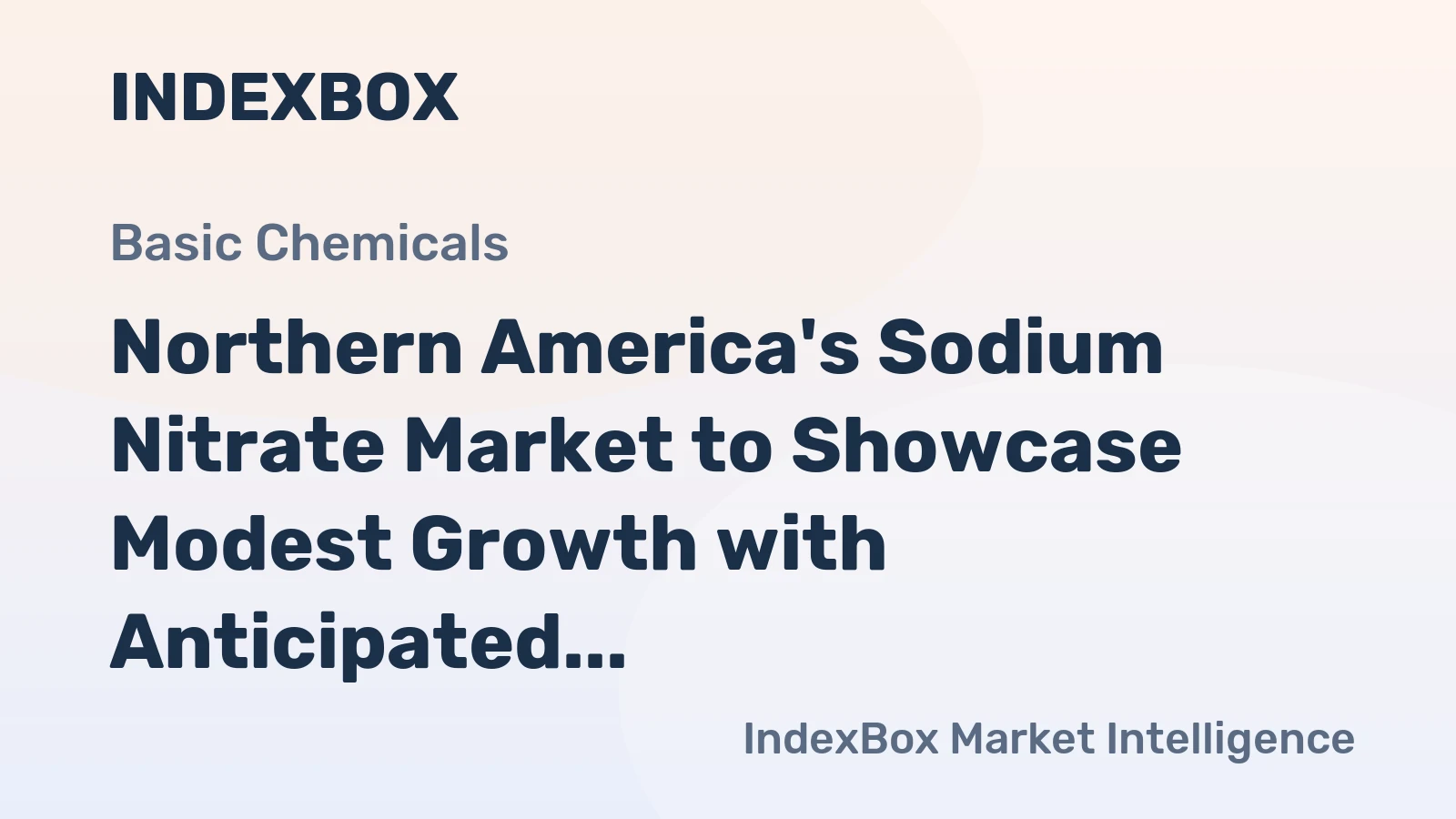 Northern America's Sodium Nitrate Market to Showcase Modest Growth with Anticipated CAGR of +2.5% from 2024 to 2035
