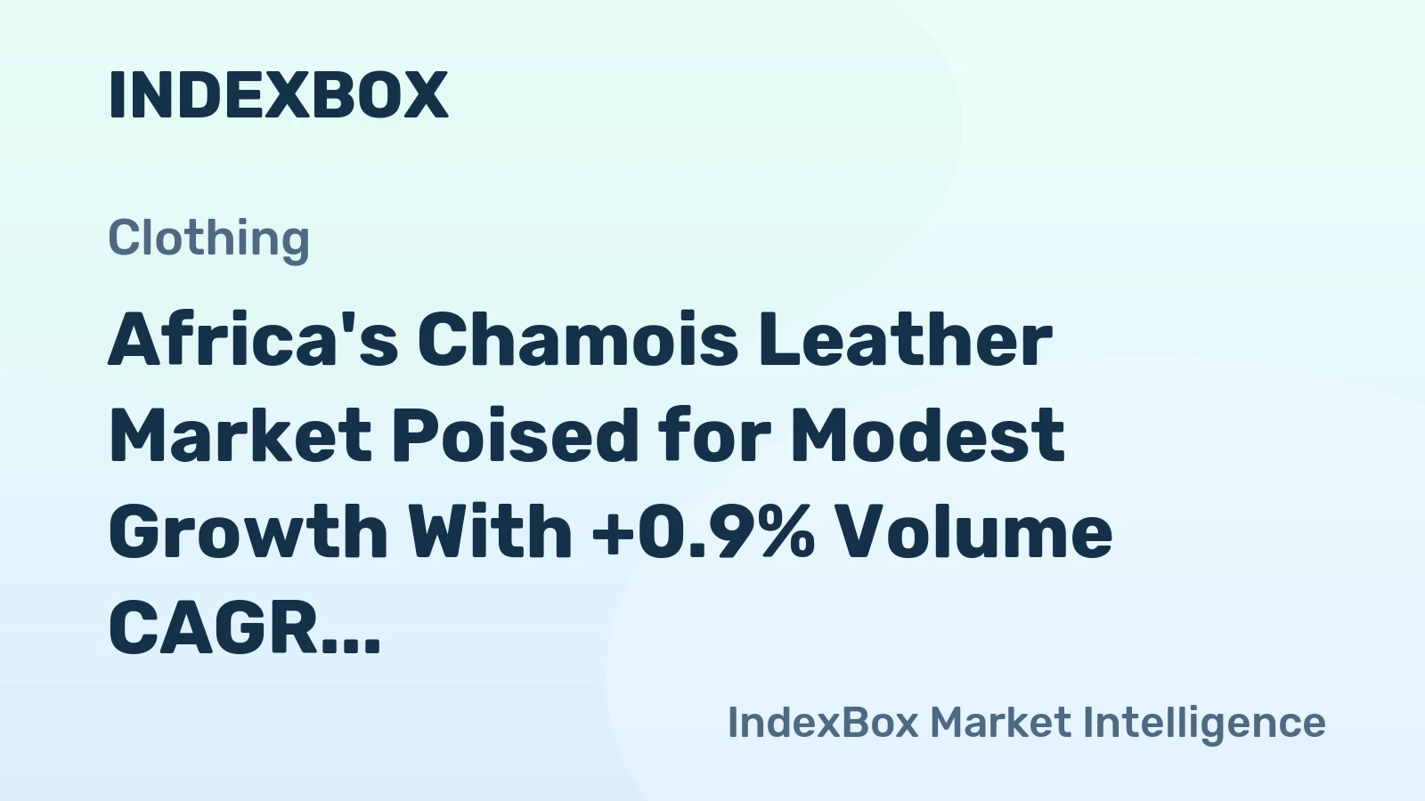 Africa's Chamois Leather Market Poised for Modest Growth With +0.9% Volume CAGR Through 2035