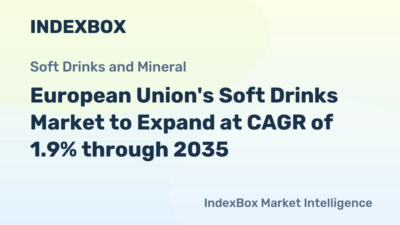 European Union's Soft Drinks Market to Expand at CAGR of 1.9% through 2035