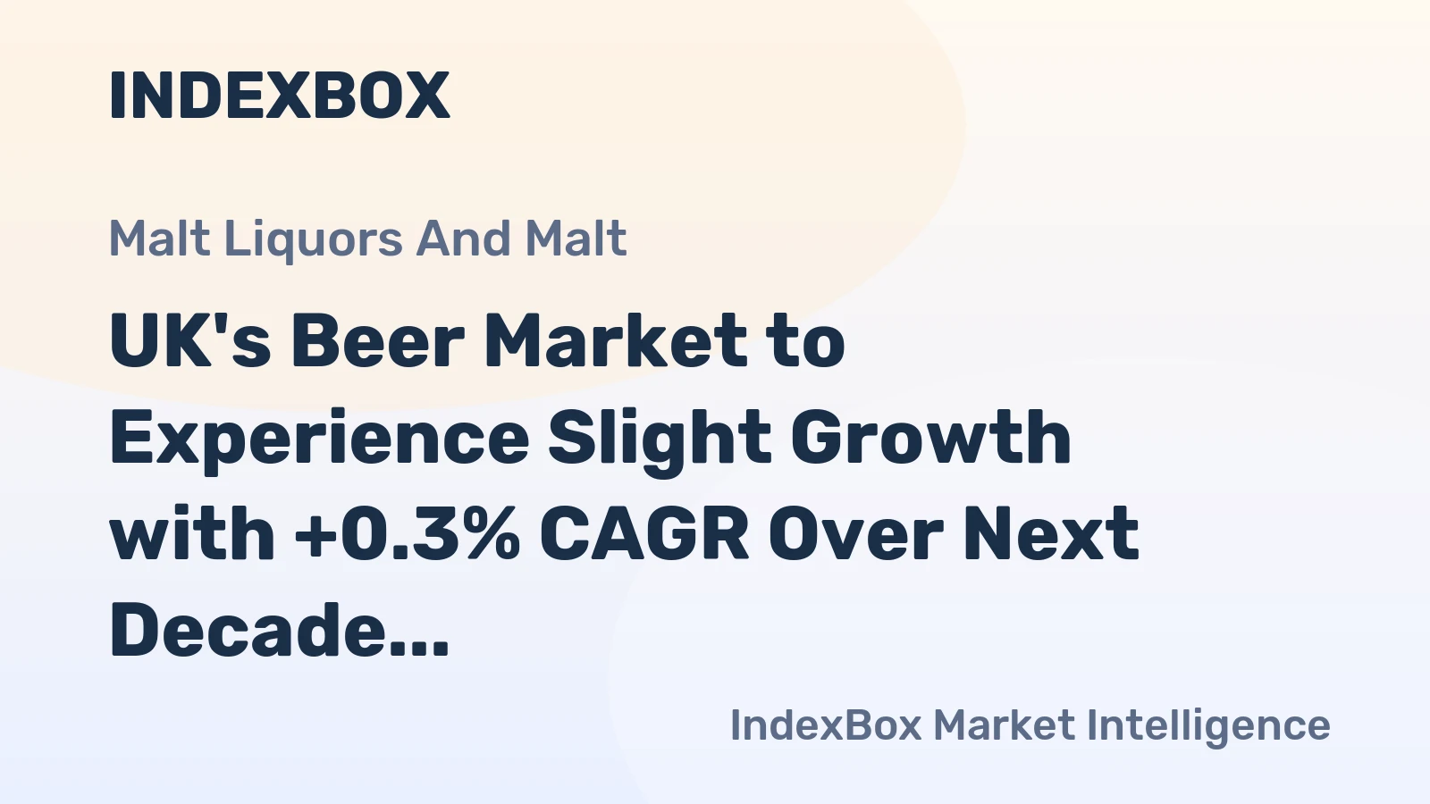 UK's Beer Market to Experience Slight Growth with +0.3% CAGR Over Next Decade
