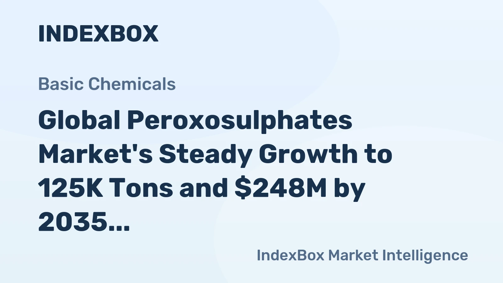 Global Peroxosulphates Market's Steady Growth to 125K Tons and $248M by 2035