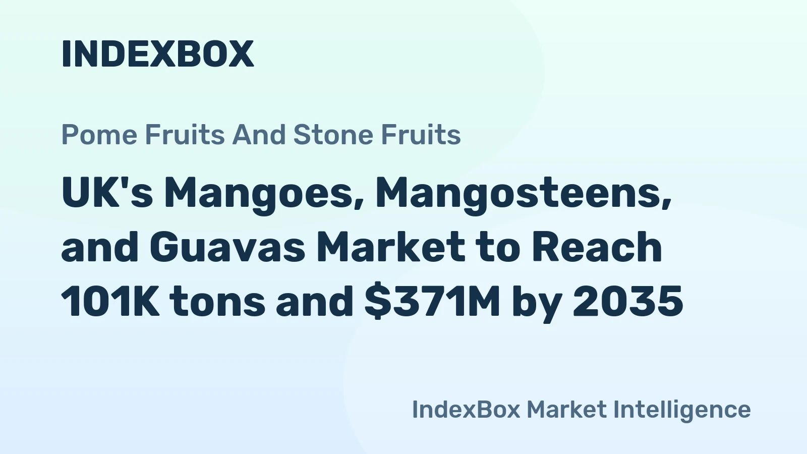 UK's Mangoes, Mangosteens, and Guavas Market to Reach 101K tons and $371M by 2035