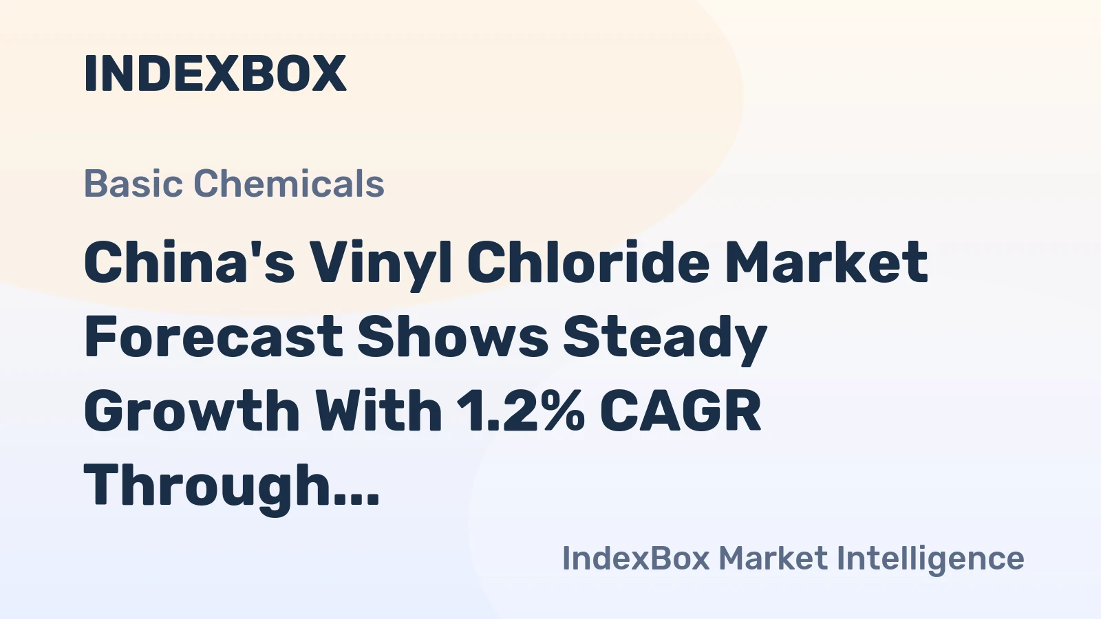 China's Vinyl Chloride Market Forecast Shows Steady Growth With 1.2% CAGR Through 2035