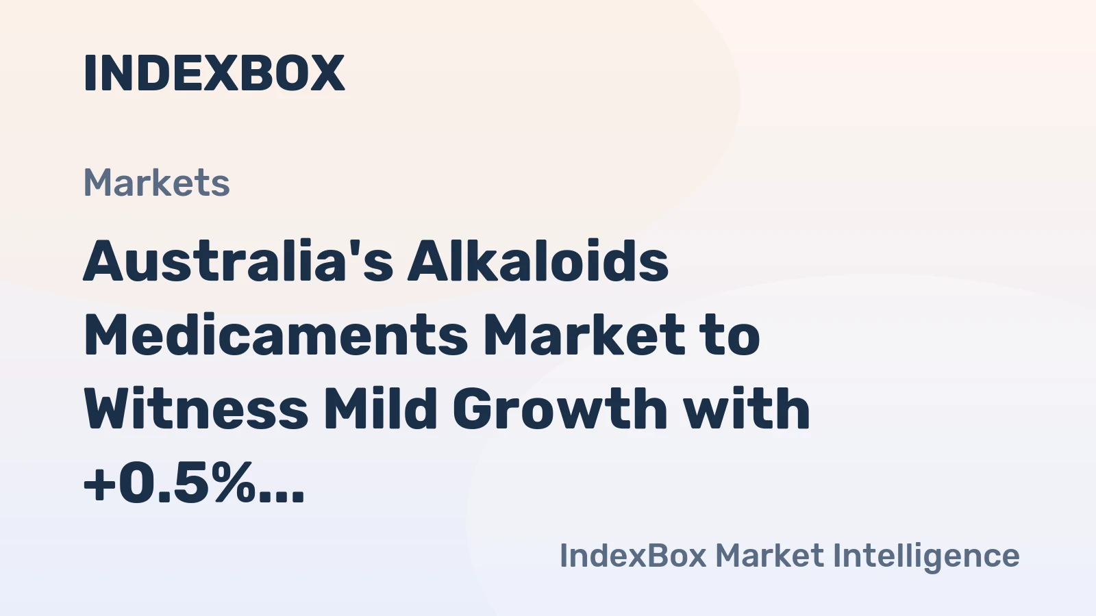 Australia's Alkaloids Medicaments Market to Witness Mild Growth with +0.5% CAGR from 2024 to 2035