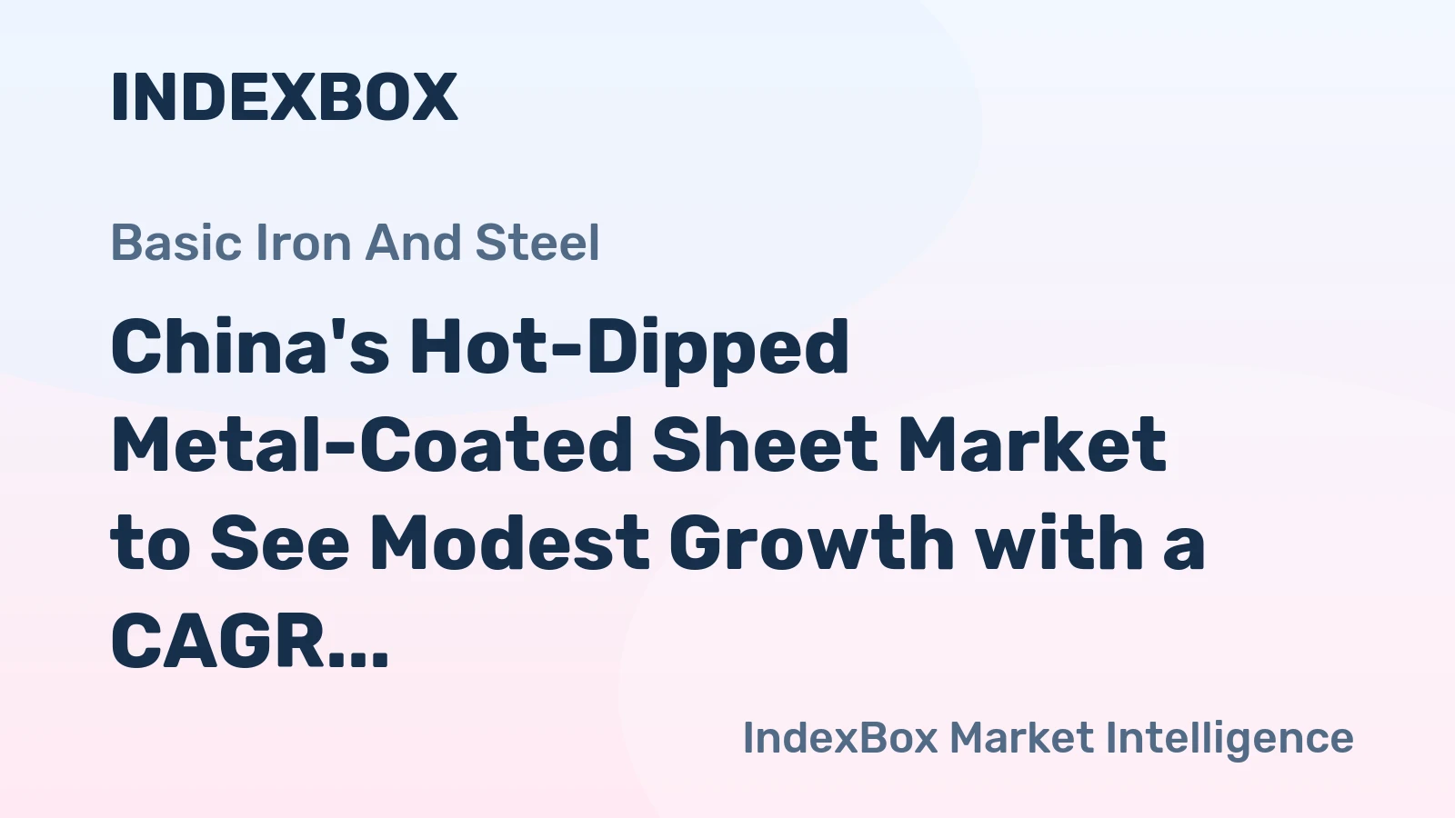 China's Hot-Dipped Metal-Coated Sheet Market to See Modest Growth with a CAGR of +1.7% from 2024-2035