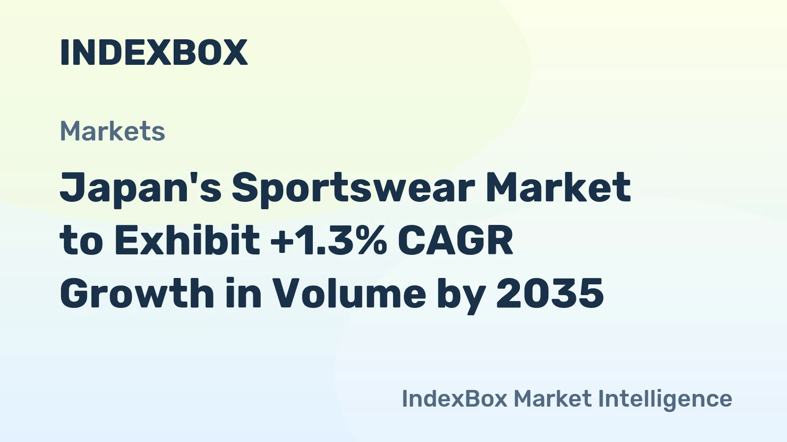 Japan's Sportswear Market to Exhibit +1.3% CAGR Growth in Volume by 2035