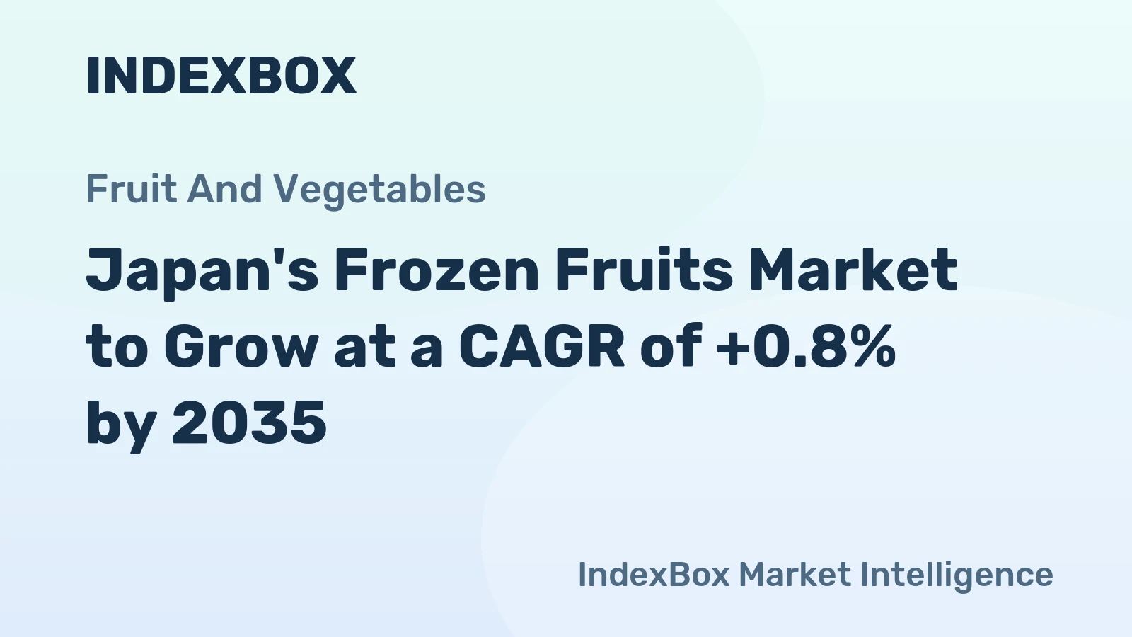 Japan's Frozen Fruits Market to Grow at a CAGR of +0.8% by 2035