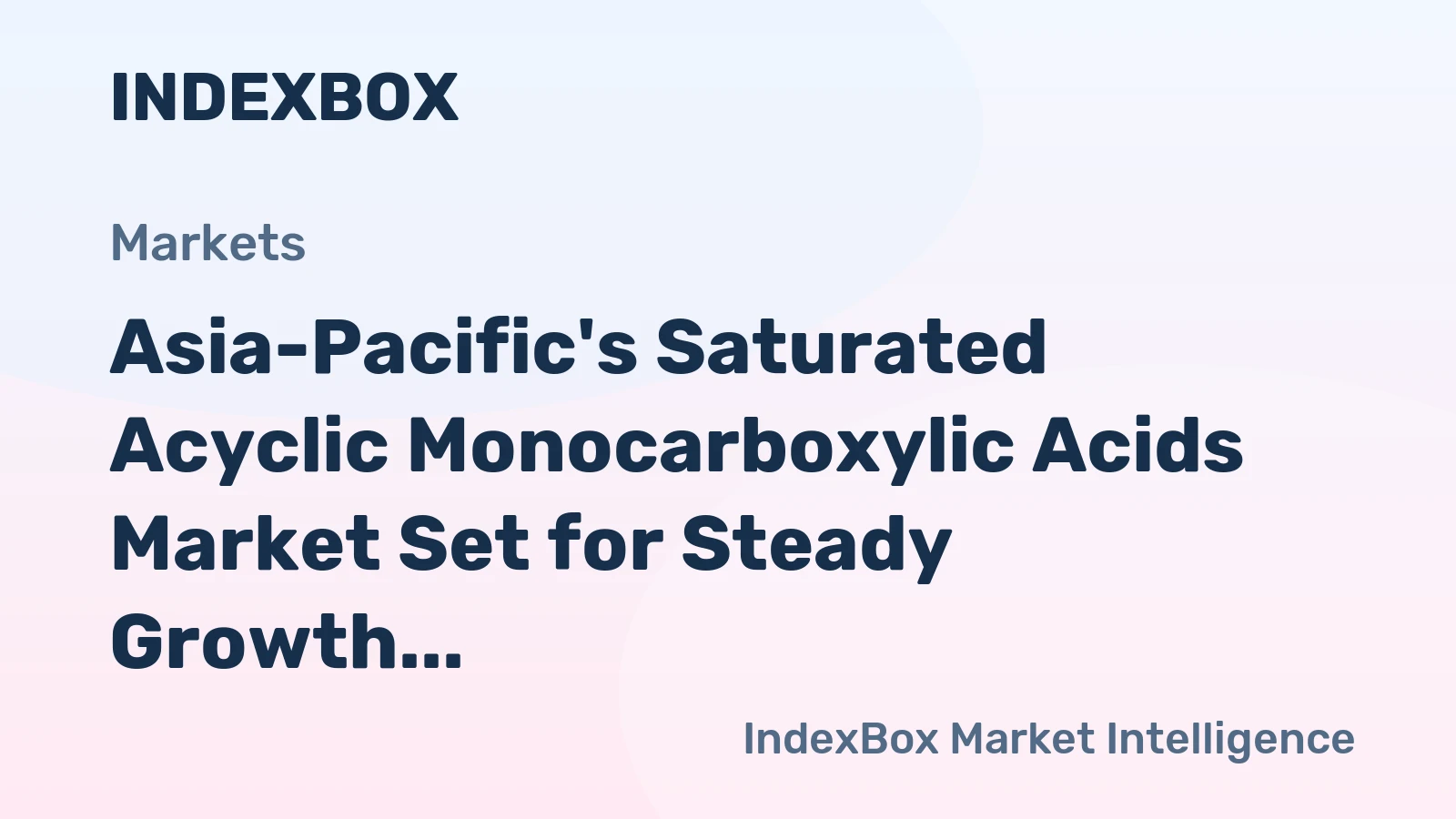 Asia-Pacific's Saturated Acyclic Monocarboxylic Acids Market Set for Steady Growth with +1.5% CAGR Through 2035