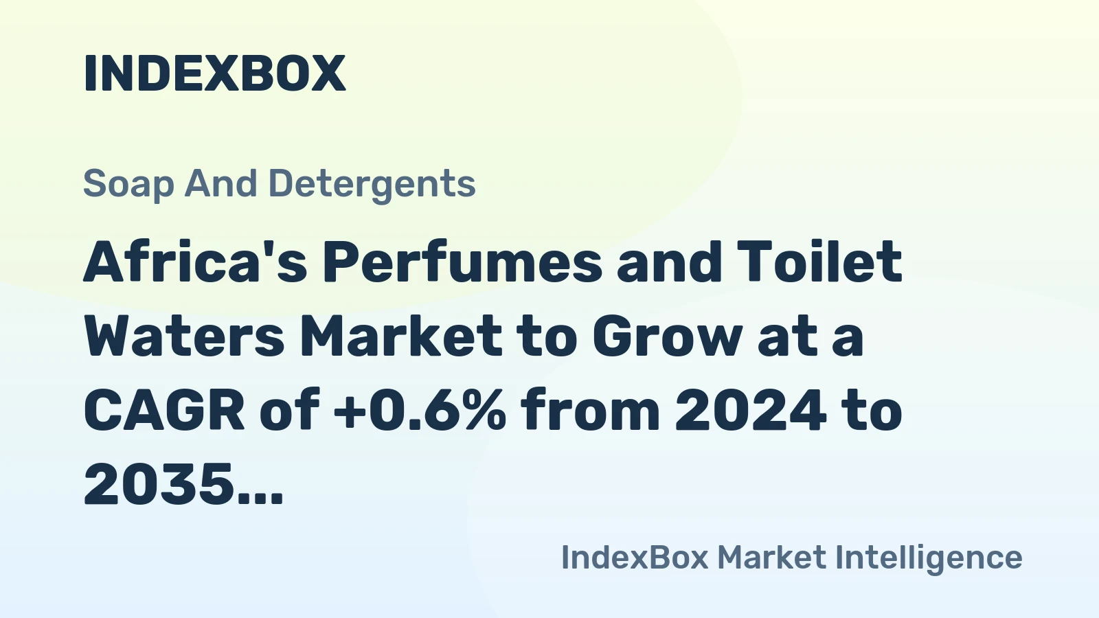 Africa's Perfumes and Toilet Waters Market to Grow at a CAGR of +0.6% from 2024 to 2035, Reaching 113K Tons