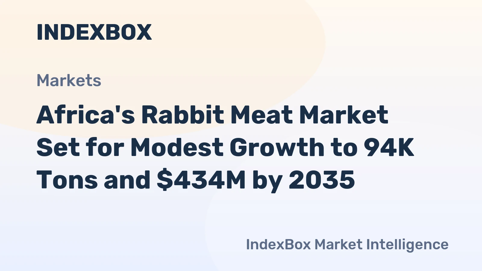 Africa's Rabbit Meat Market Set for Modest Growth to 94K Tons and $434M by 2035