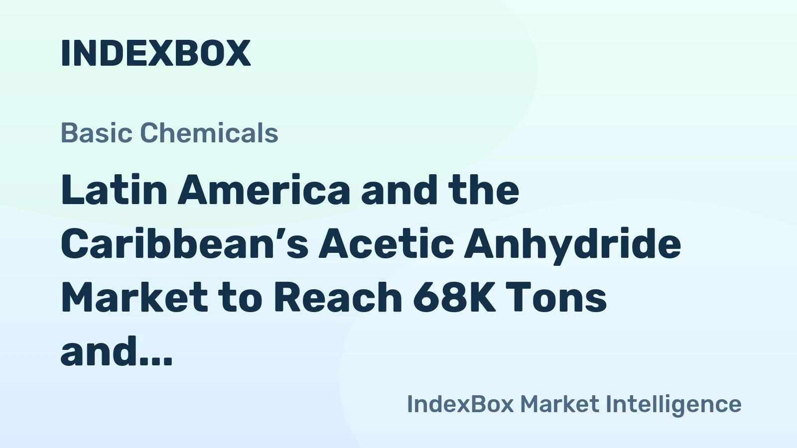Latin America and the Caribbean’s Acetic Anhydride Market to Reach 68K Tons and $78M by 2035