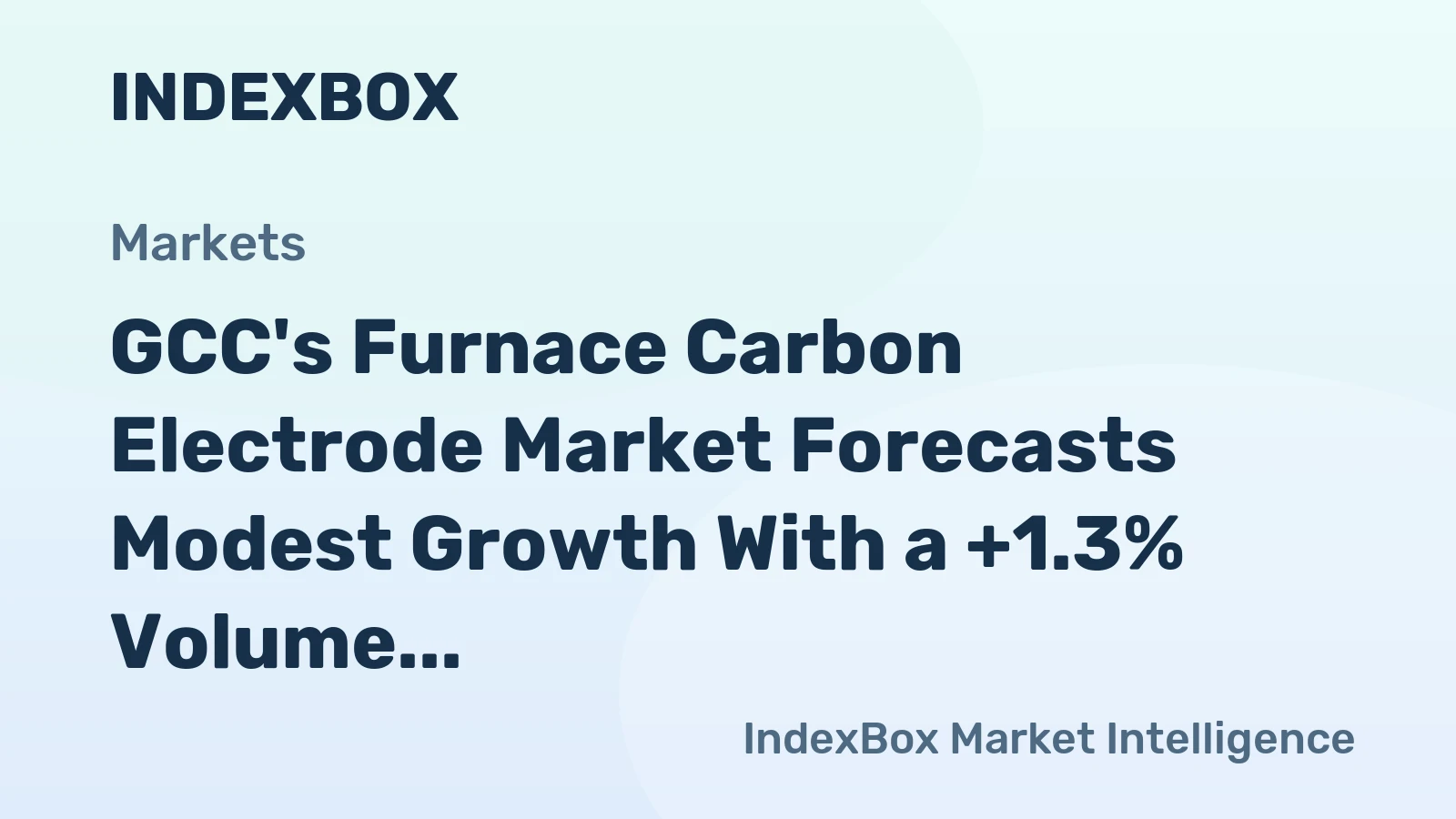 GCC's Furnace Carbon Electrode Market Forecasts Modest Growth With a +1.3% Volume CAGR Through 2035