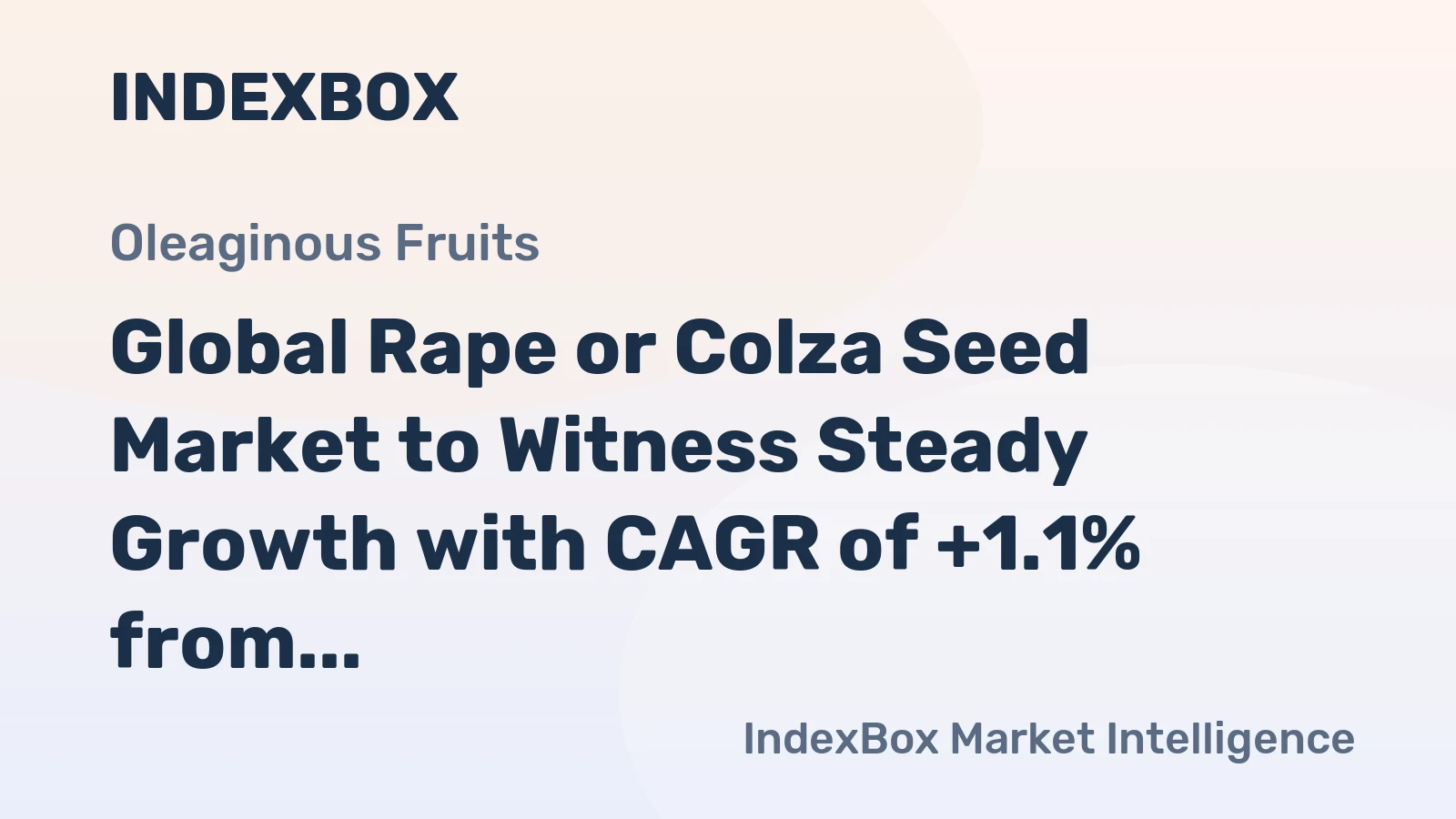 Global Rape or Colza Seed Market to Witness Steady Growth with CAGR of +1.1% from 2024 to 2035, Reaching $68.1B in Value