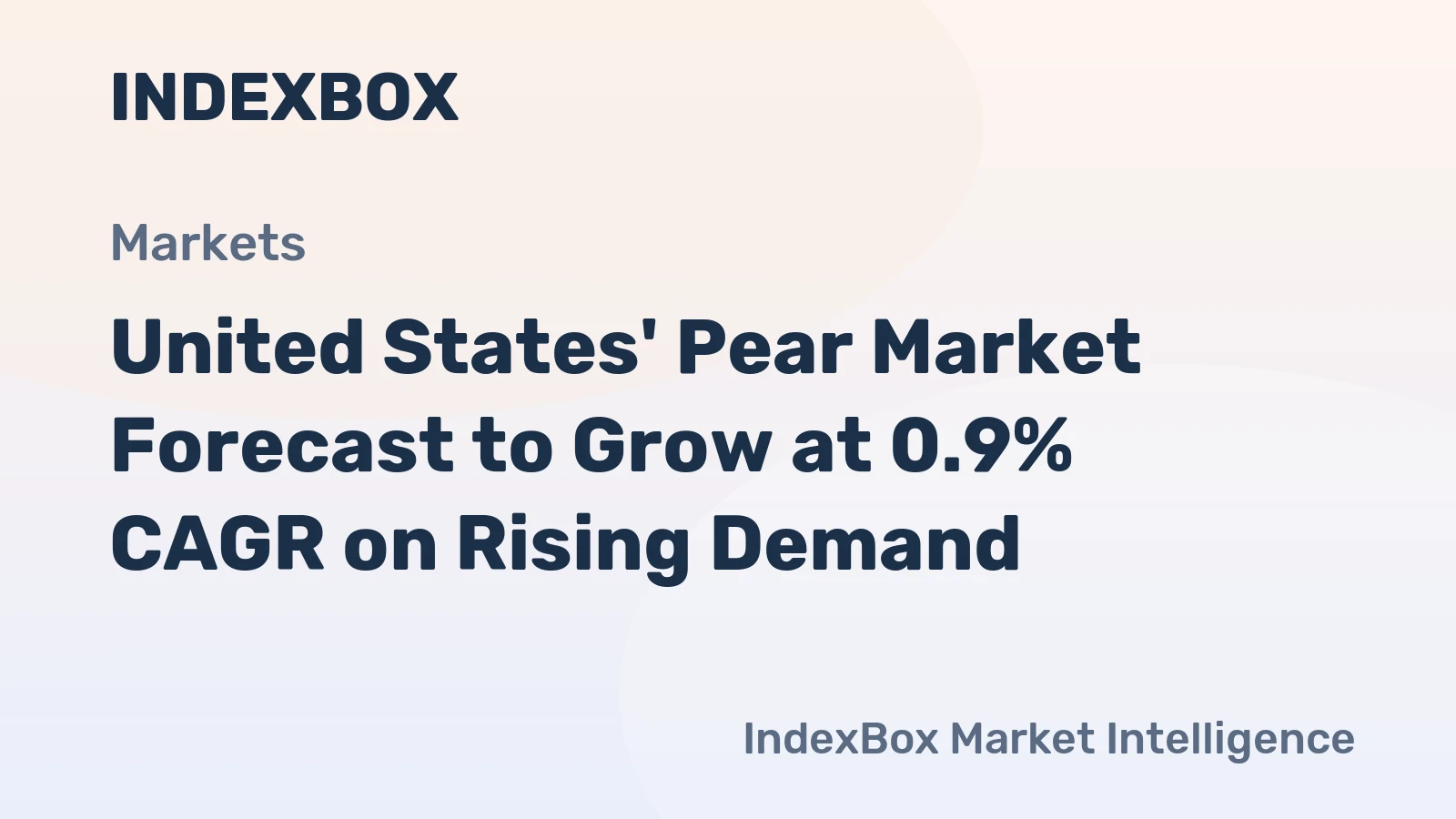 United States' Pear Market Forecast to Grow at 0.9% CAGR on Rising Demand