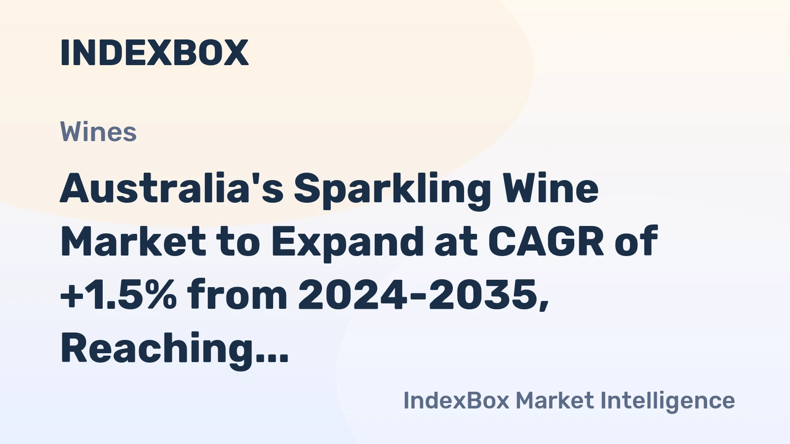 Australia's Sparkling Wine Market to Expand at CAGR of +1.5% from 2024-2035, Reaching 115M Litres