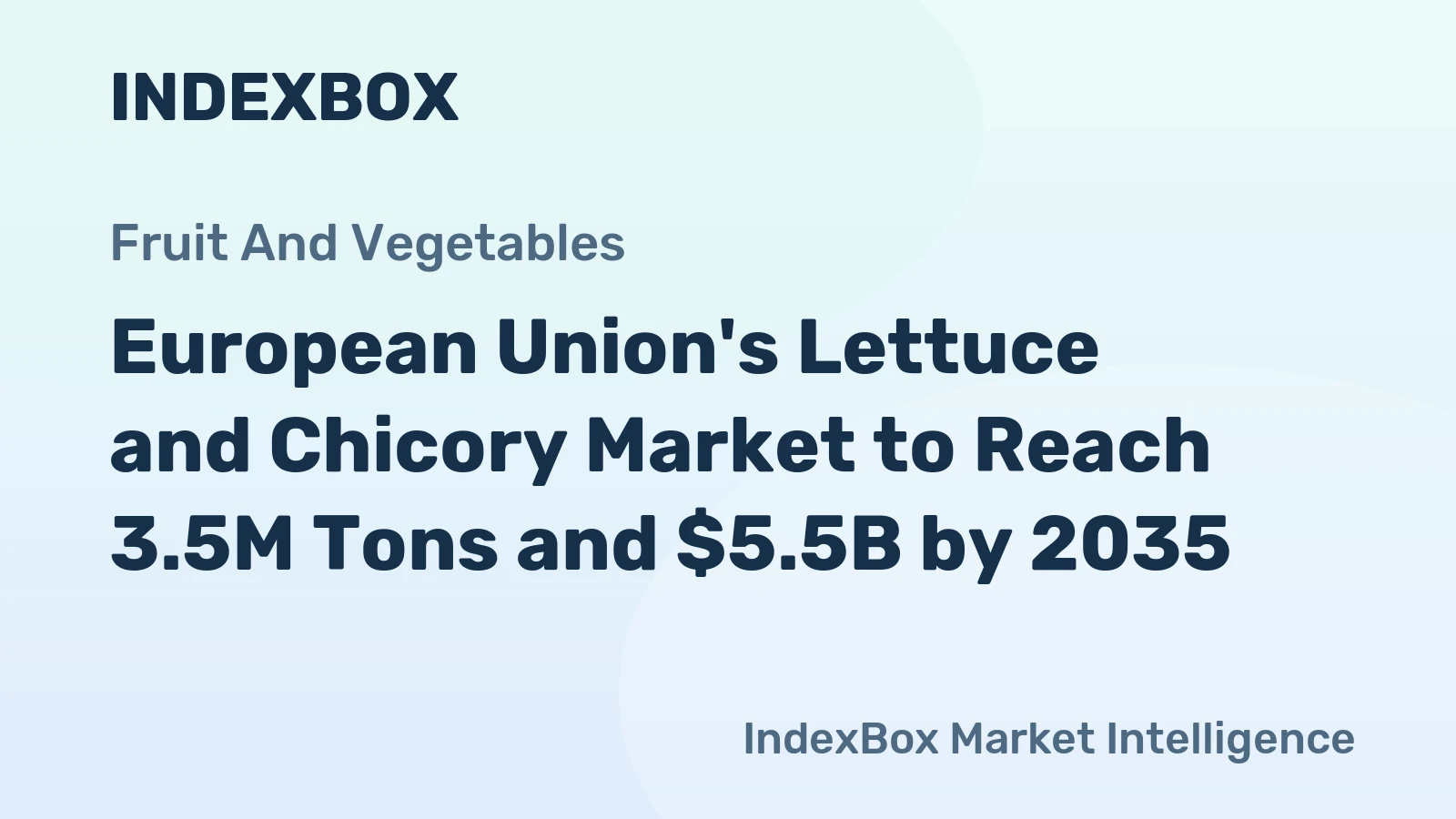 European Union's Lettuce and Chicory Market to Reach 3.5M Tons and $5.5B by 2035