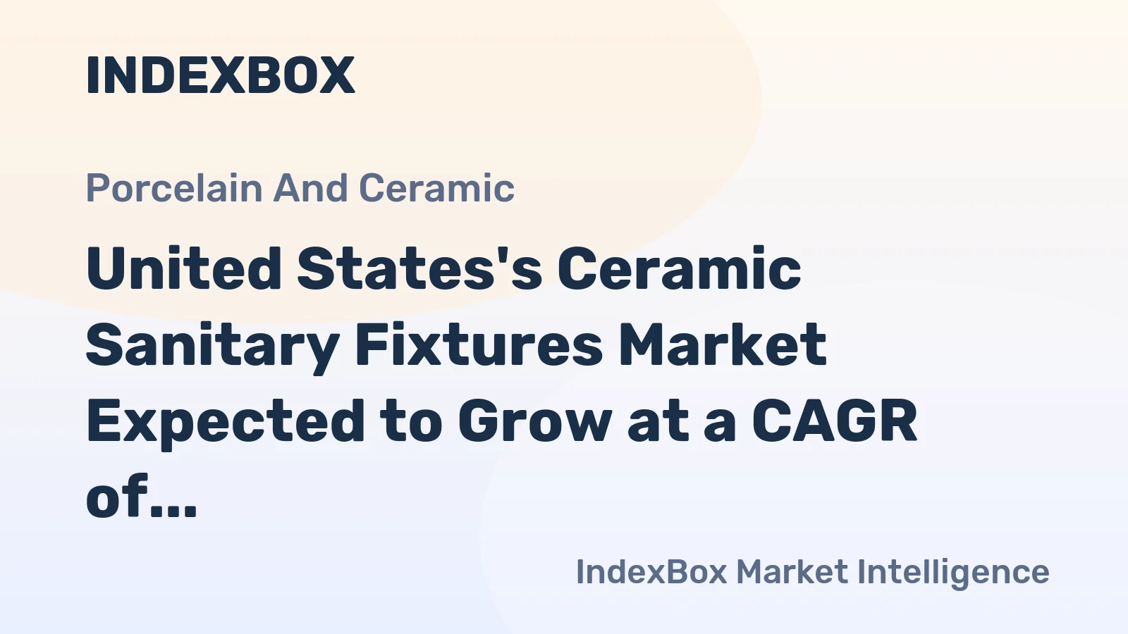 United States's Ceramic Sanitary Fixtures Market Expected to Grow at a CAGR of +4.6% Over the Next Decade
