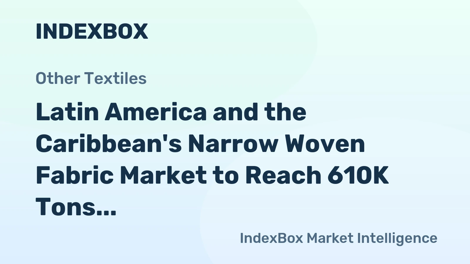 Latin America and the Caribbean's Narrow Woven Fabric Market to Reach 610K Tons and $6.5B by 2035