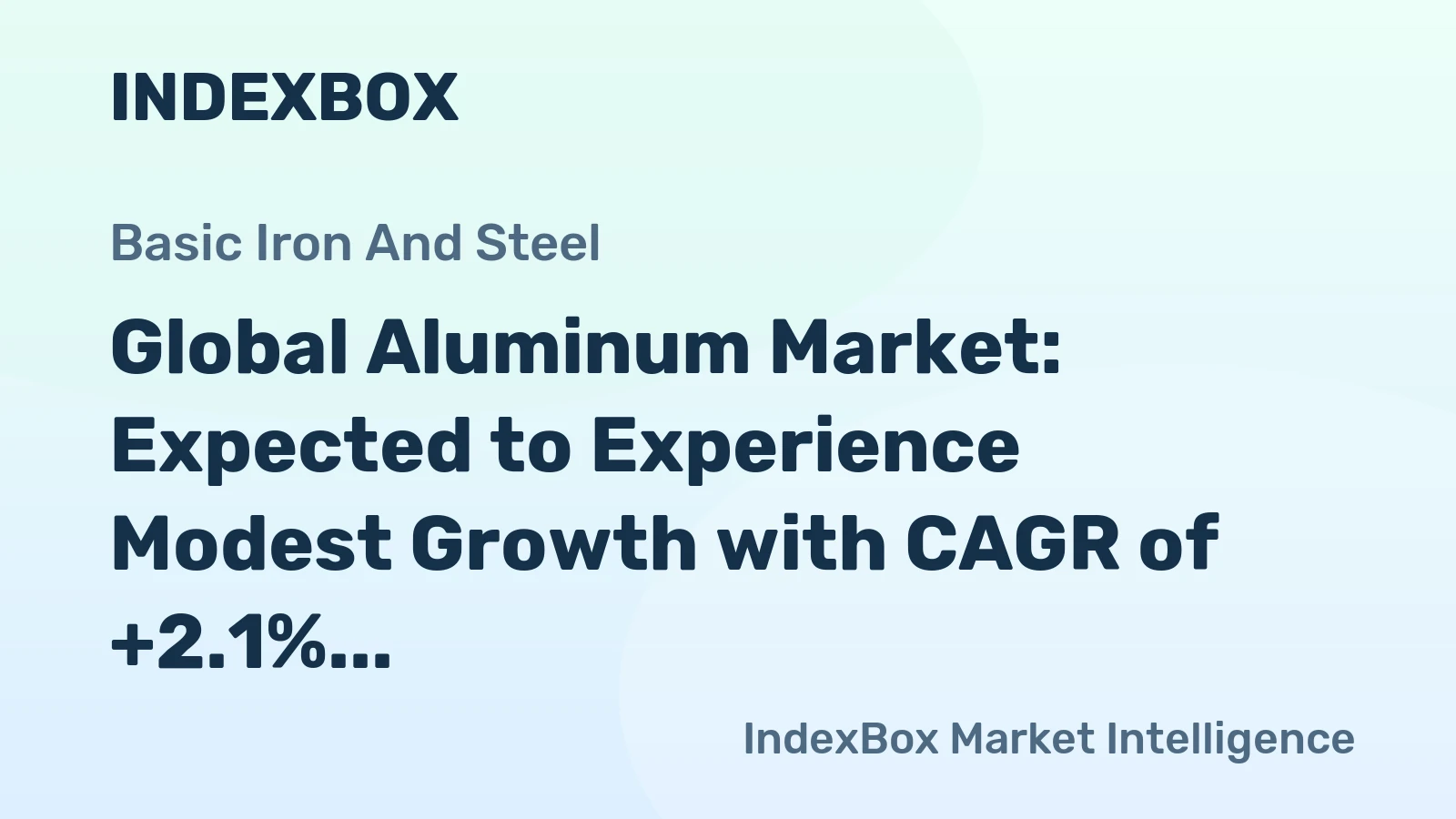 Global Aluminum Market: Expected to Experience Modest Growth with CAGR of +2.1% Until 2035