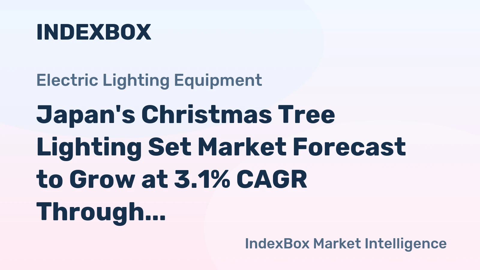 Japan's Christmas Tree Lighting Set Market Forecast to Grow at 3.1% CAGR Through 2035