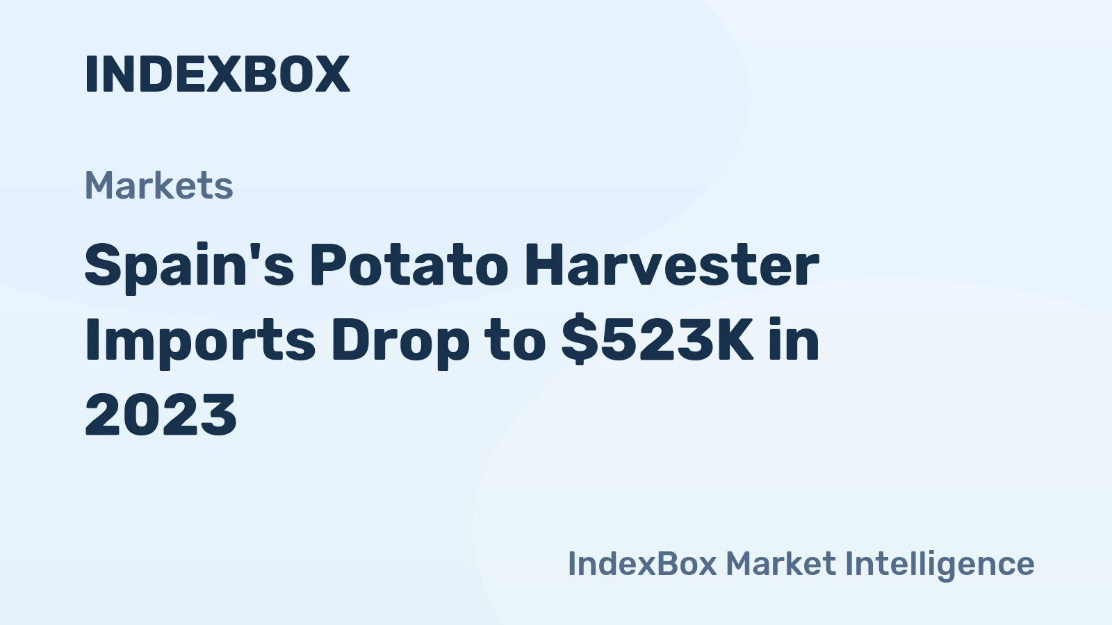 Spain's Potato Harvester Imports Drop to $523K in 2023