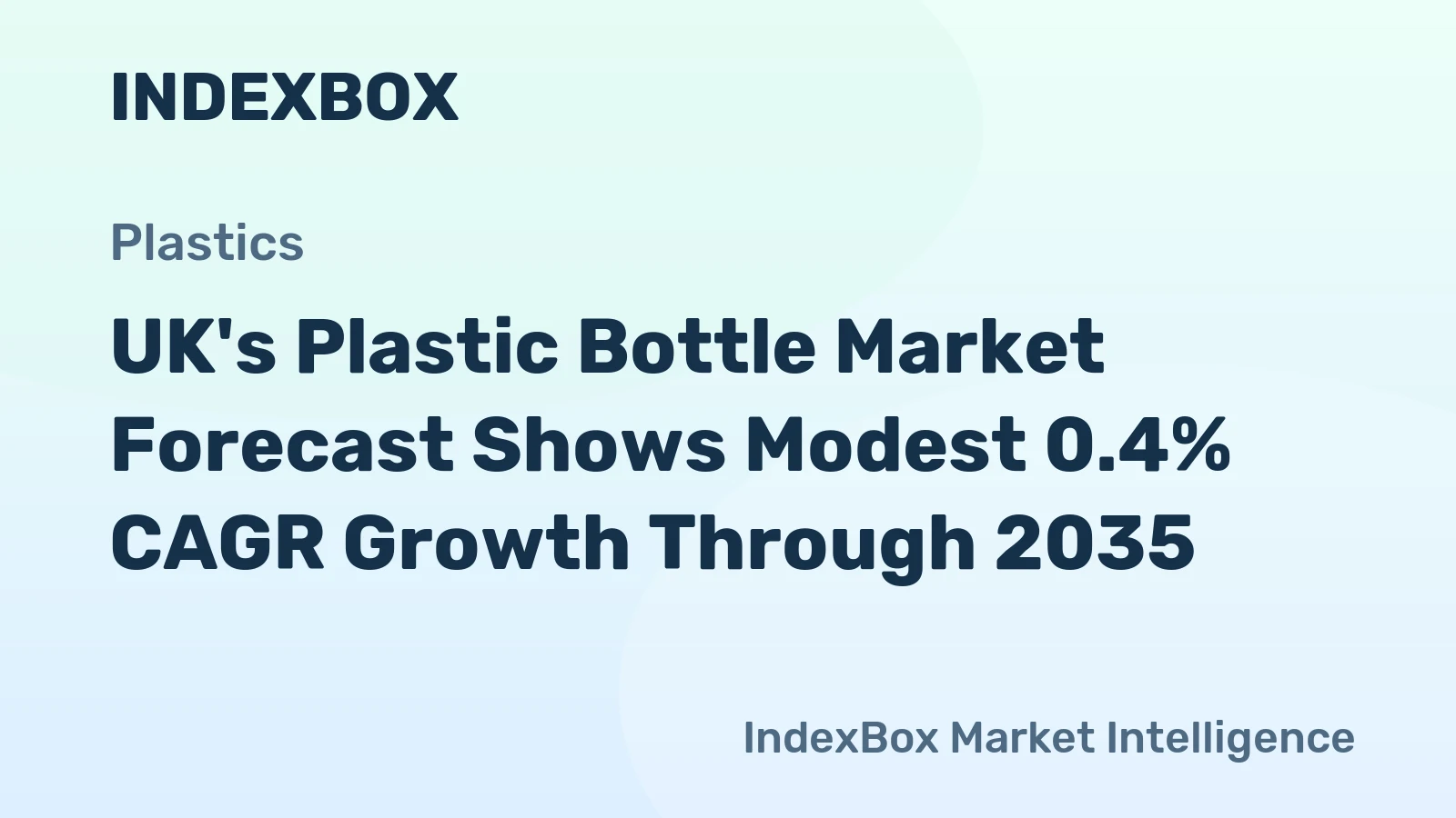 UK's Plastic Bottle Market Forecast Shows Modest 0.4% CAGR Growth Through 2035