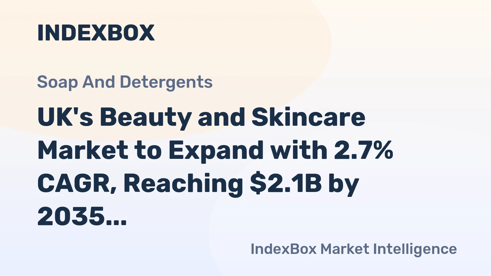 UK's Beauty and Skincare Market to Expand with 2.7% CAGR, Reaching $2.1B by 2035