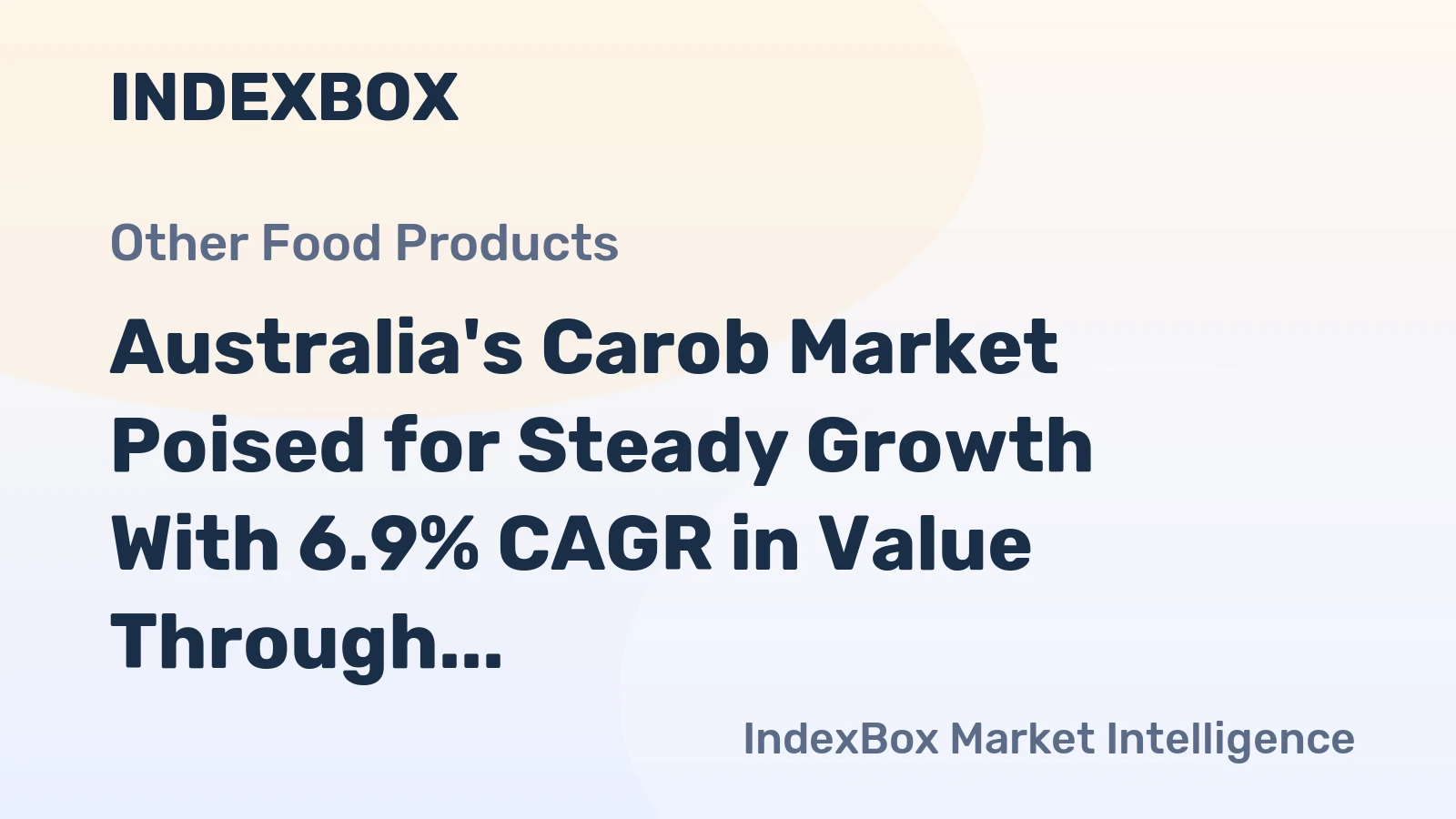 Australia's Carob Market Poised for Steady Growth With 6.9% CAGR in Value Through 2035