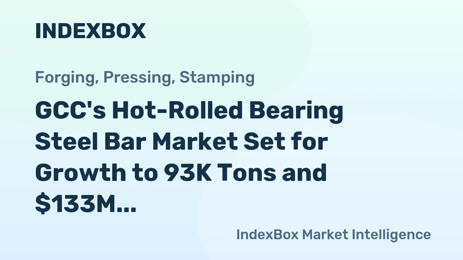 GCC's Hot-Rolled Bearing Steel Bar Market Set for Growth to 93K Tons and $133M by 2035