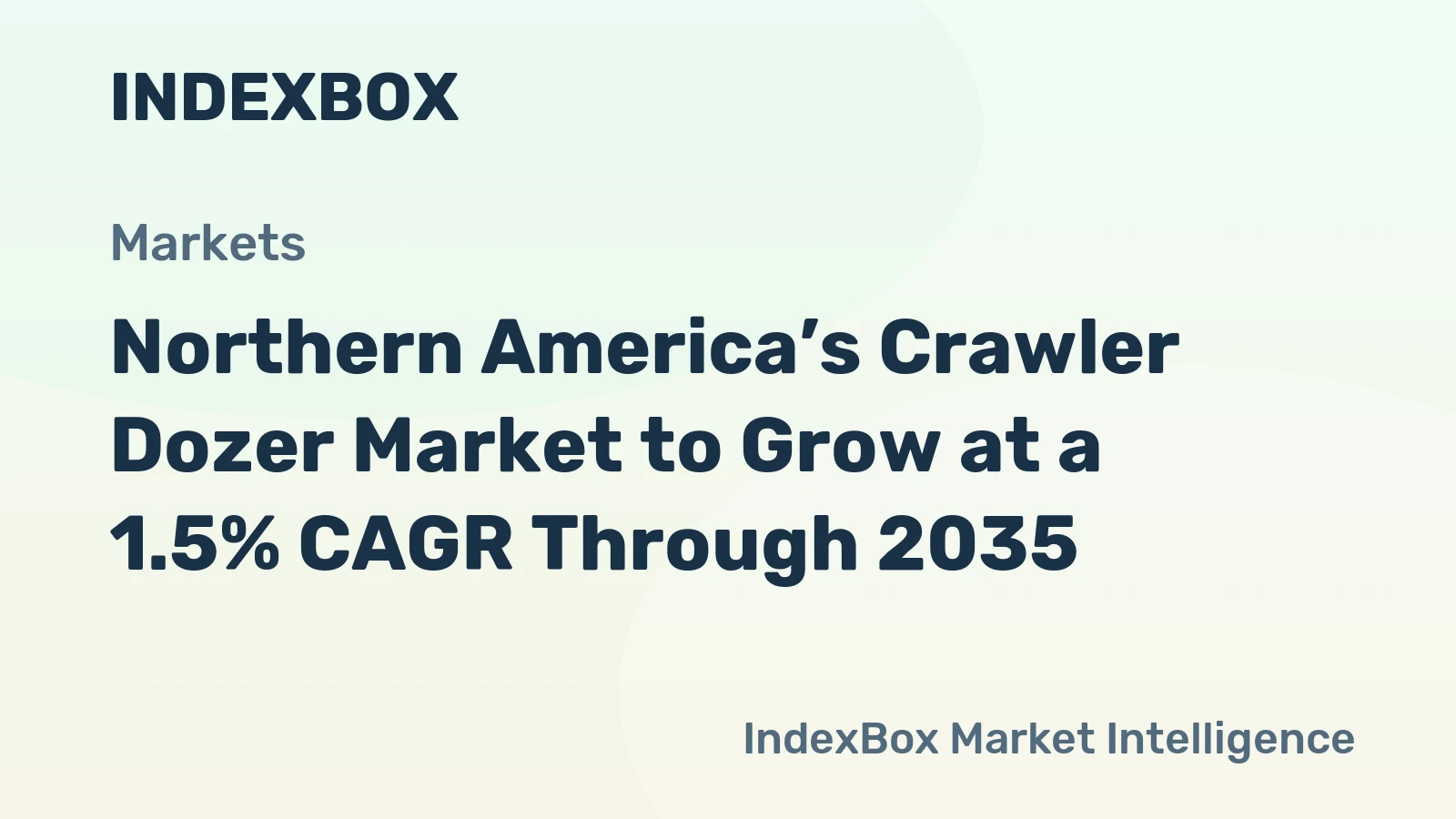 Northern America’s Crawler Dozer Market to Grow at a 1.5% CAGR Through 2035