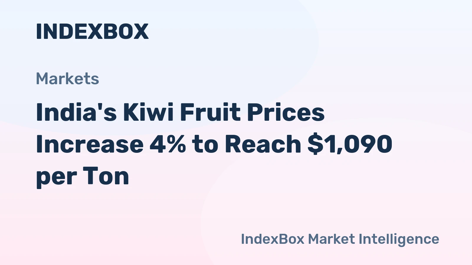 India's Kiwi Fruit Prices Increase 4% to Reach $1,090 per Ton
