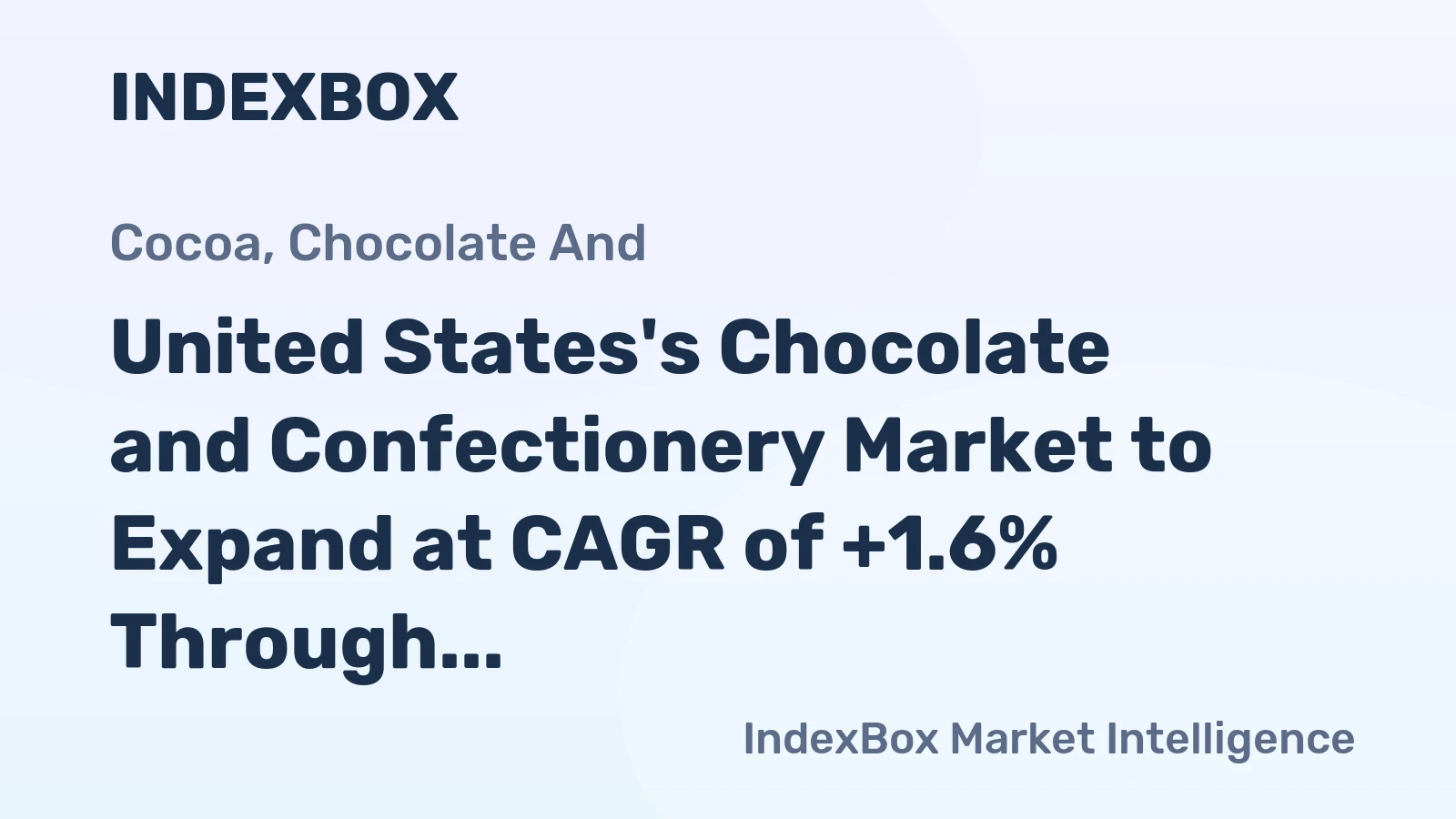 United States's Chocolate and Confectionery Market to Expand at CAGR of +1.6% Through 2035