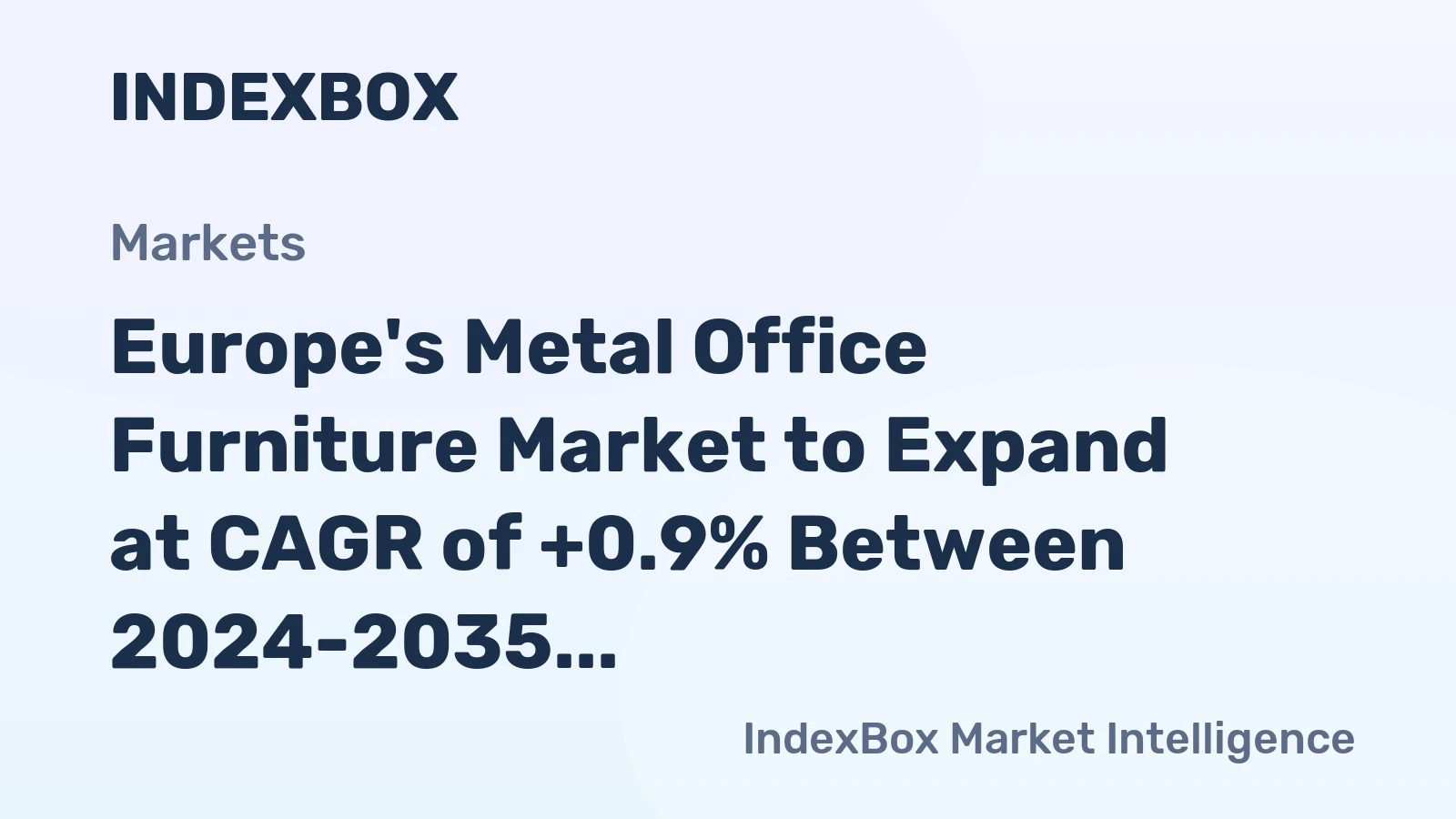 Europe's Metal Office Furniture Market to Expand at CAGR of +0.9% Between 2024-2035, Reaching 608K Tons