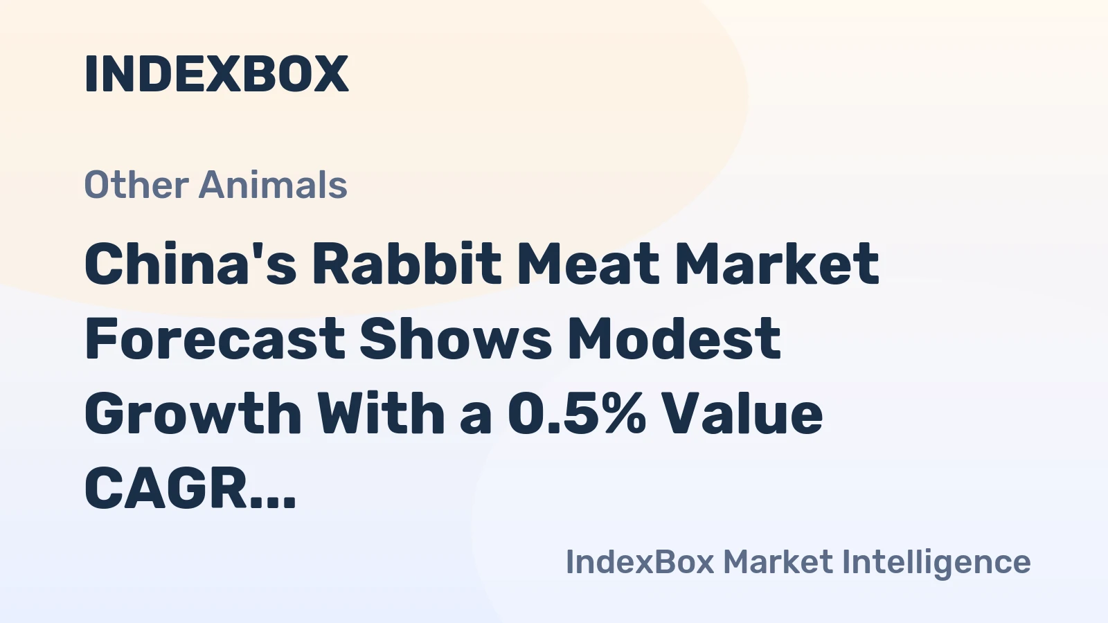 China's Rabbit Meat Market Forecast Shows Modest Growth With a 0.5% Value CAGR Through 2035