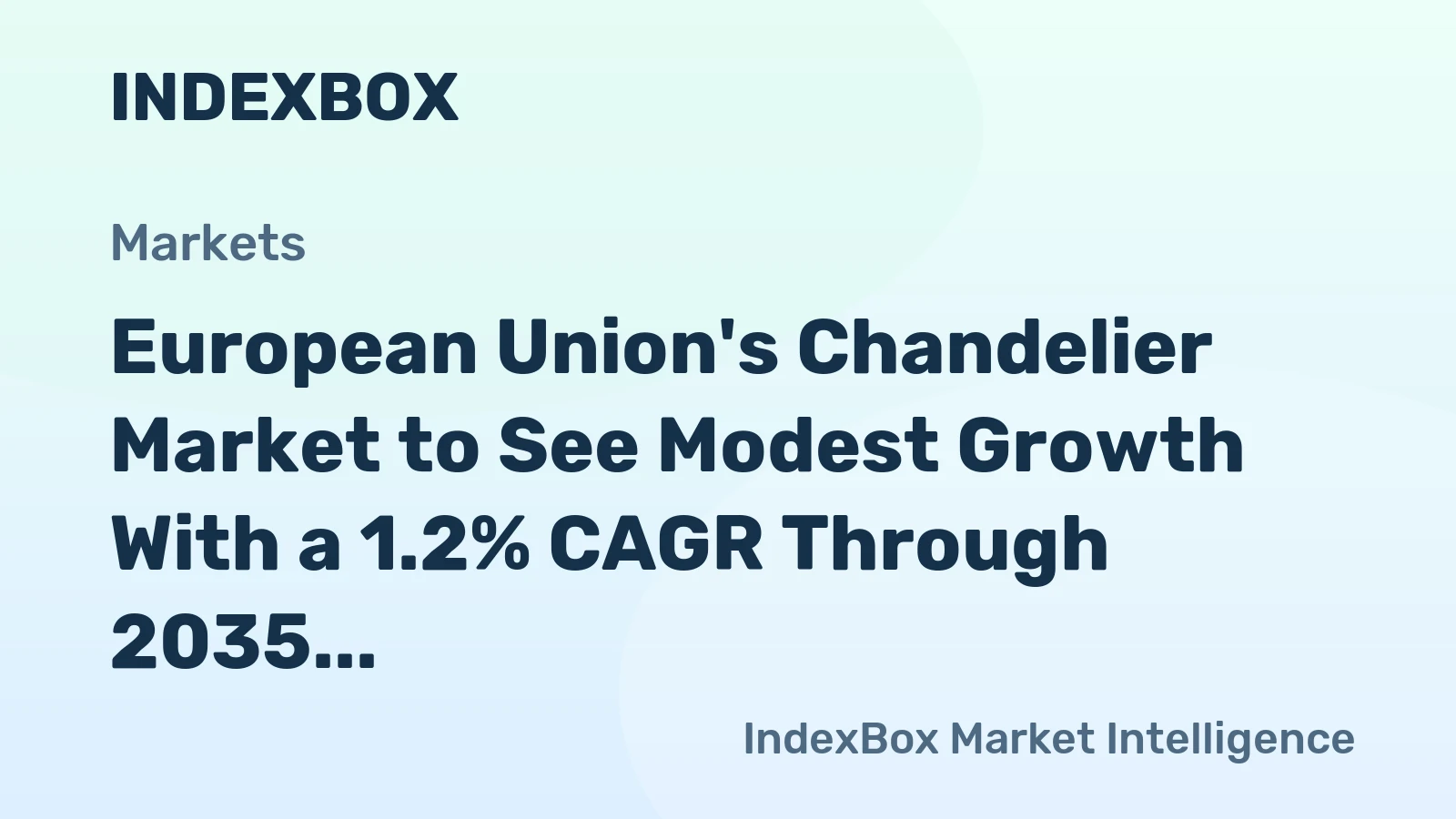 European Union's Chandelier Market to See Modest Growth With a 1.2% CAGR Through 2035