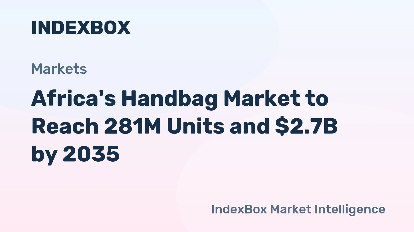 Africa's Handbag Market to Reach 281M Units and $2.7B by 2035