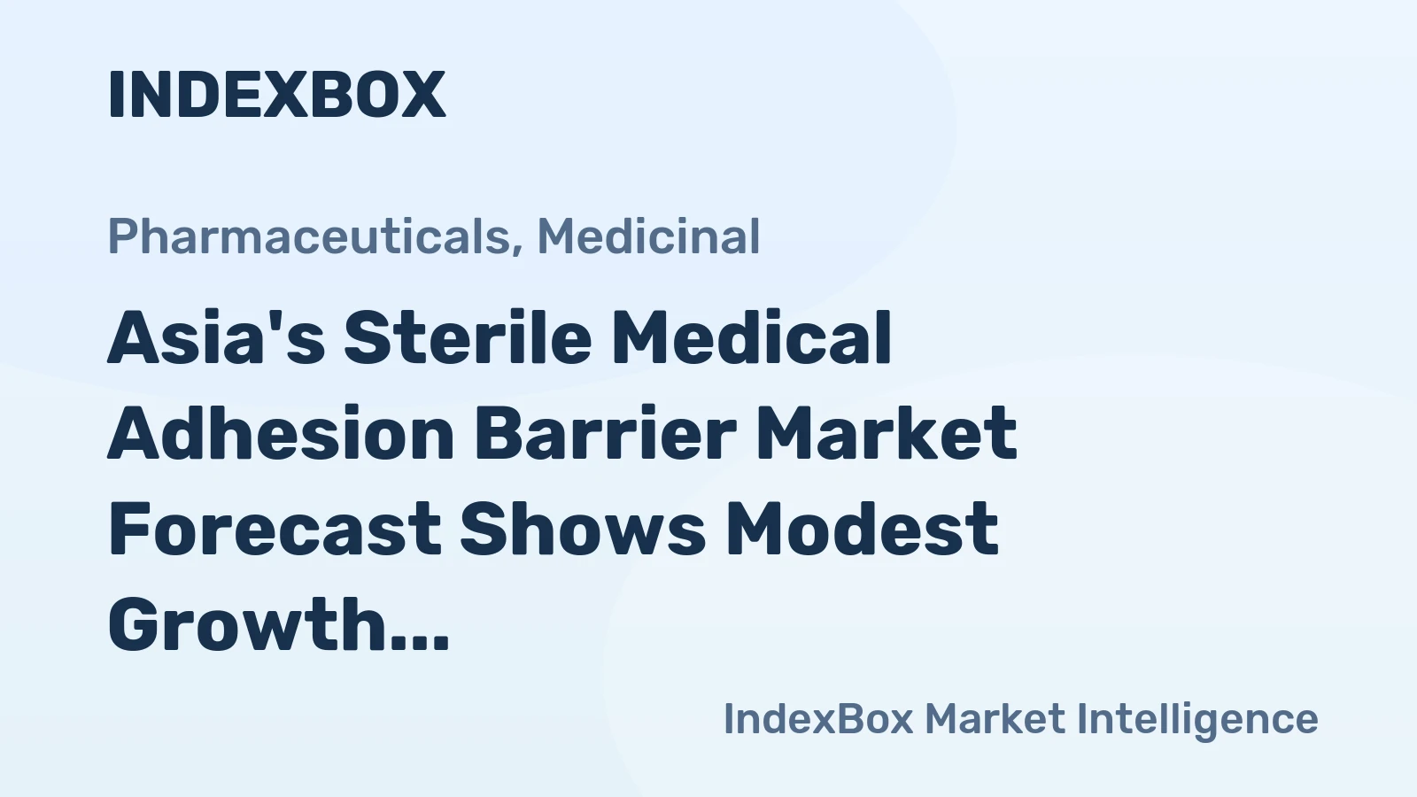 Asia's Sterile Medical Adhesion Barrier Market Forecast Shows Modest Growth with +0.4% CAGR Through 2035