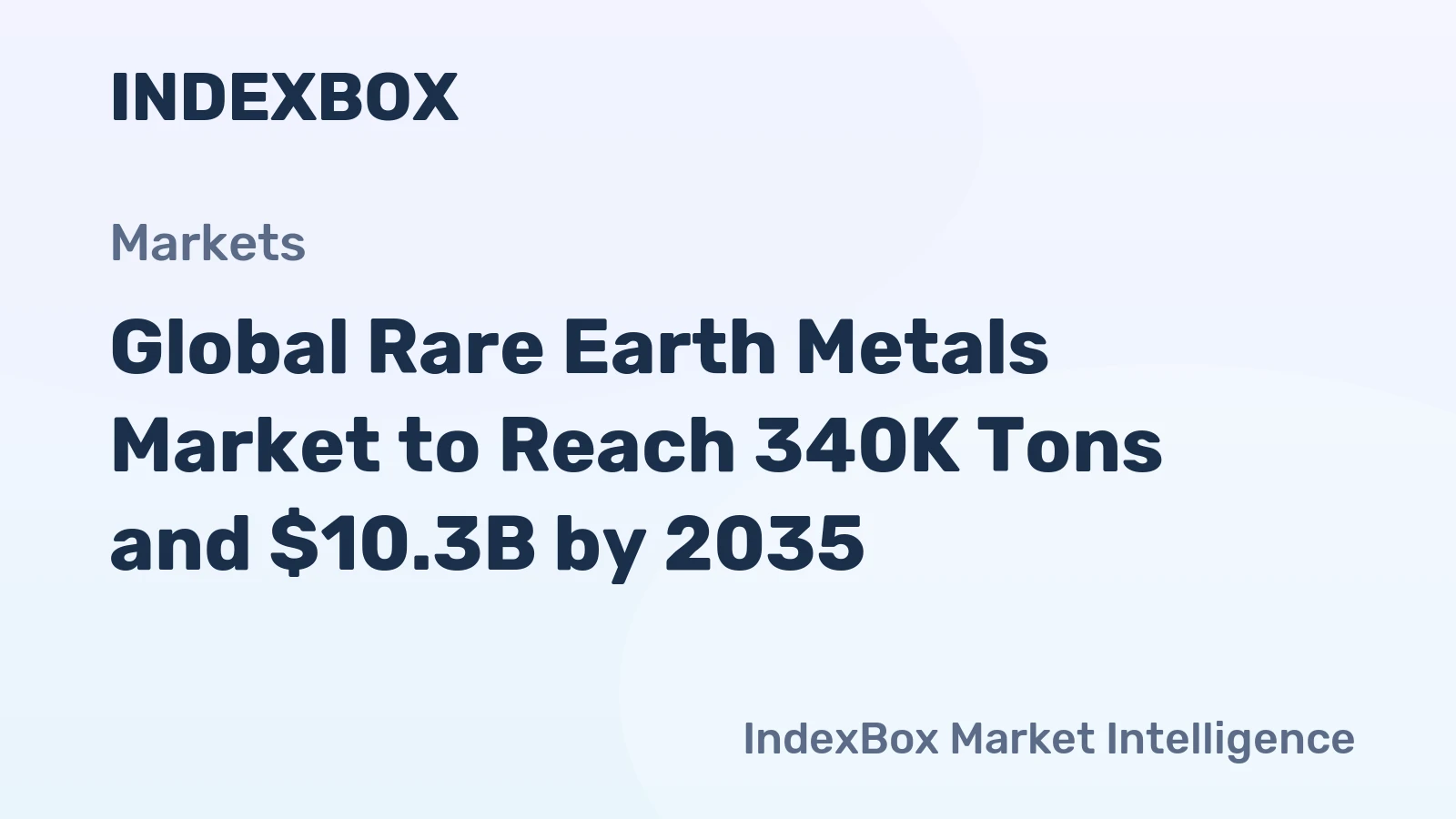 Global Rare Earth Metals Market to Reach 340K Tons and $10.3B by 2035