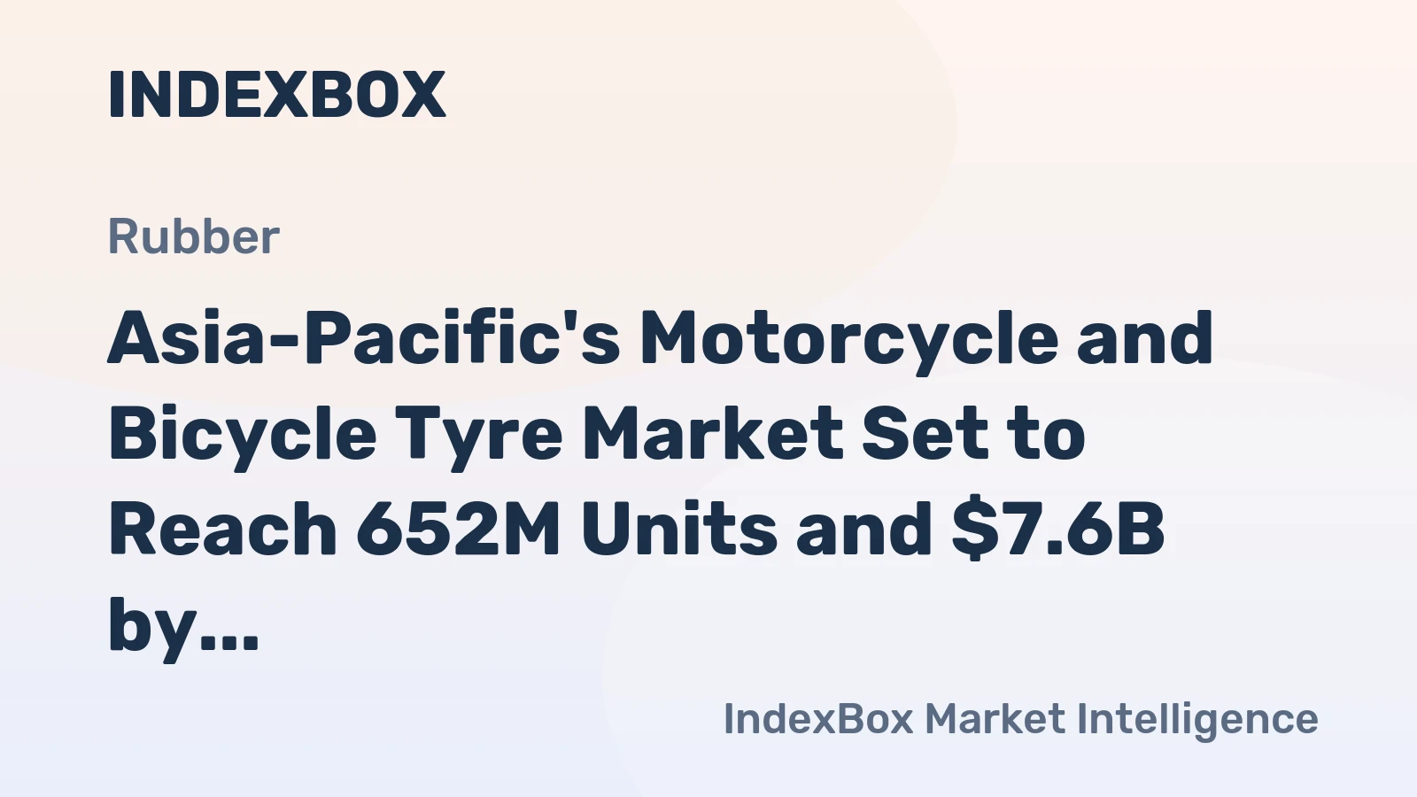 Asia-Pacific's Motorcycle and Bicycle Tyre Market Set to Reach 652M Units and $7.6B by 2035