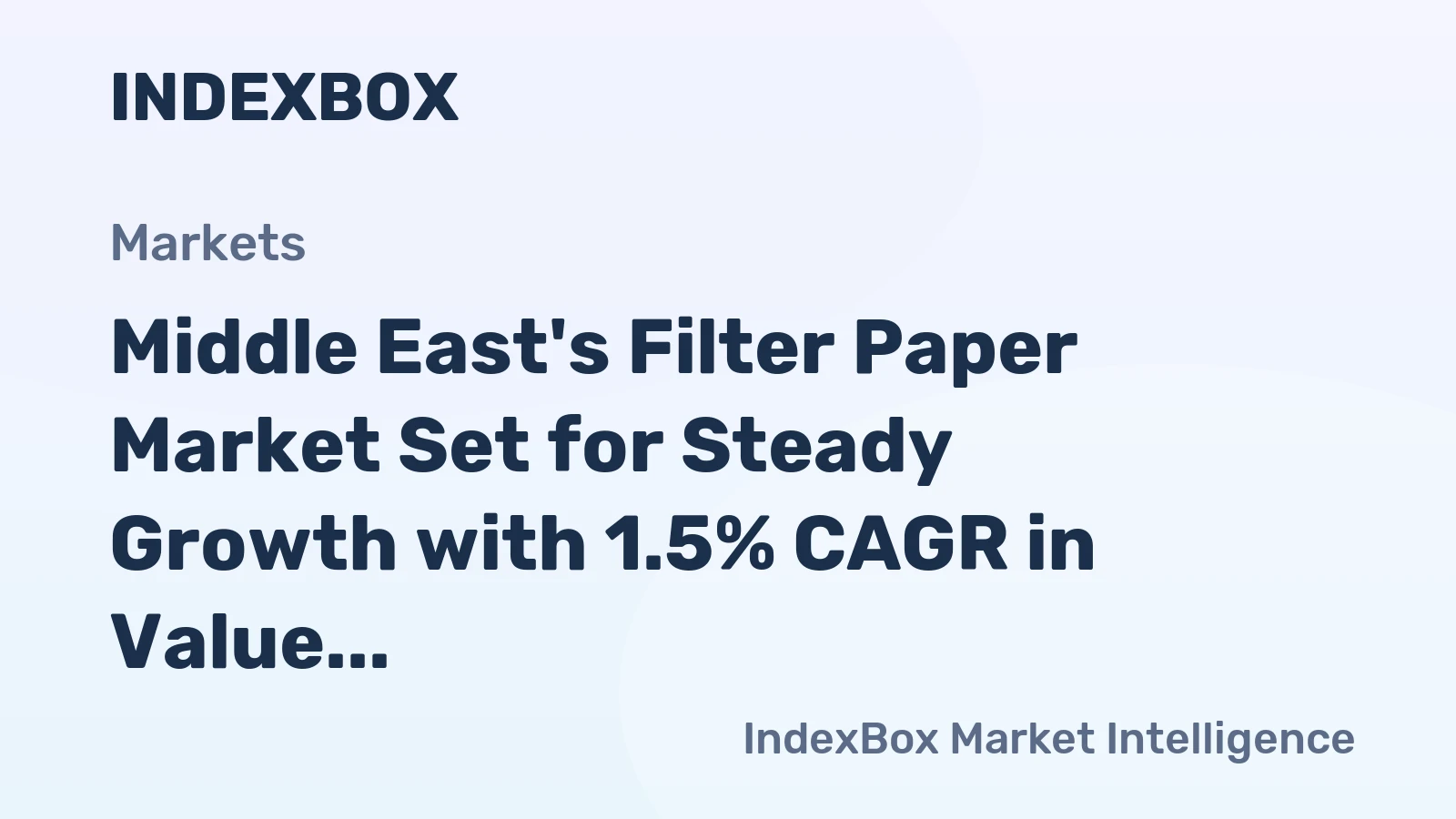 Middle East's Filter Paper Market Set for Steady Growth with 1.5% CAGR in Value Through 2035
