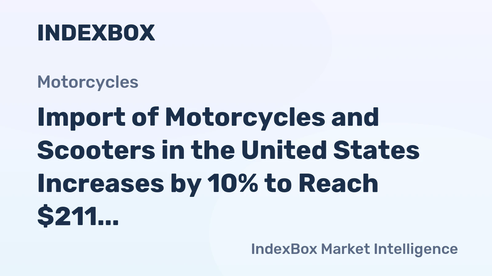 Import of Motorcycles and Scooters in the United States Increases by 10% to Reach $211 Million in December 2023
