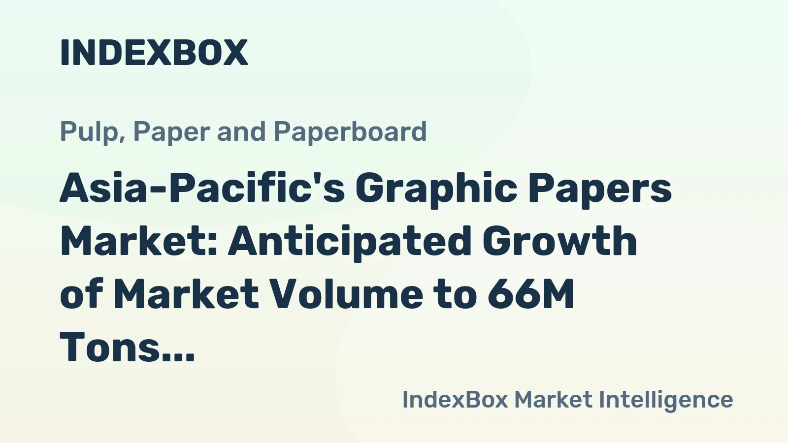 Asia-Pacific's Graphic Papers Market: Anticipated Growth of Market Volume to 66M Tons and Market Value to $81.3B by 2035