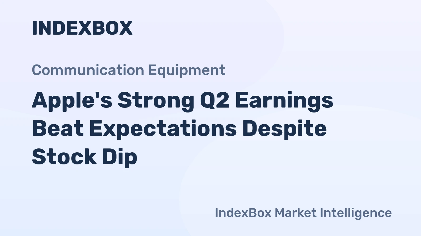 Apple's Strong Q2 Earnings Beat Expectations Despite Stock Dip