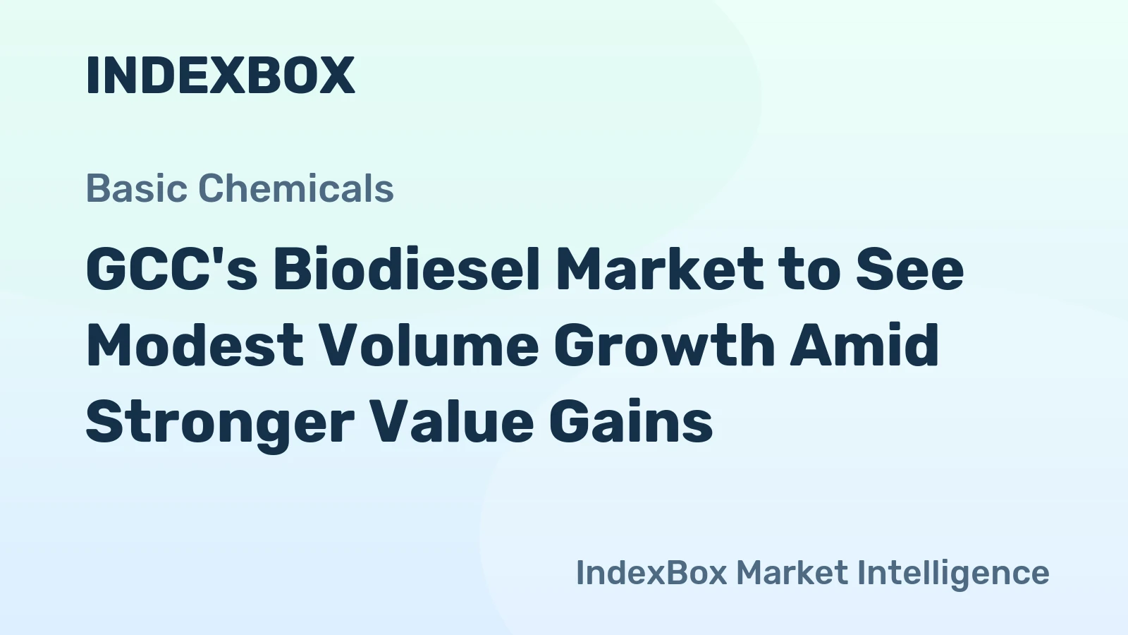 GCC's Biodiesel Market to See Modest Volume Growth Amid Stronger Value Gains