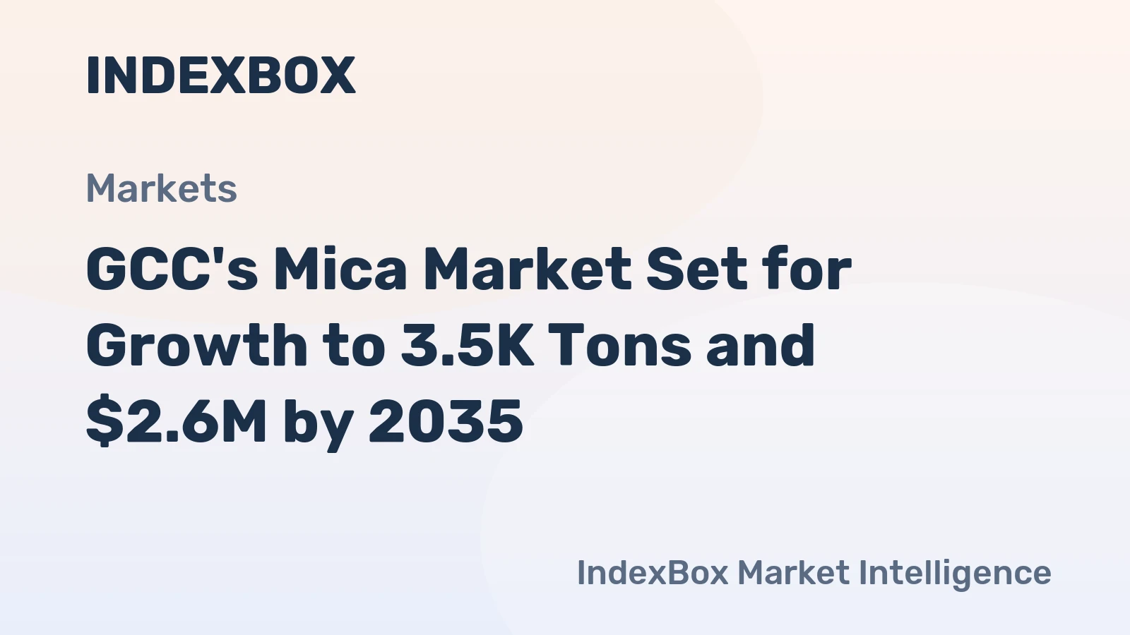 GCC's Mica Market Set for Growth to 3.5K Tons and $2.6M by 2035