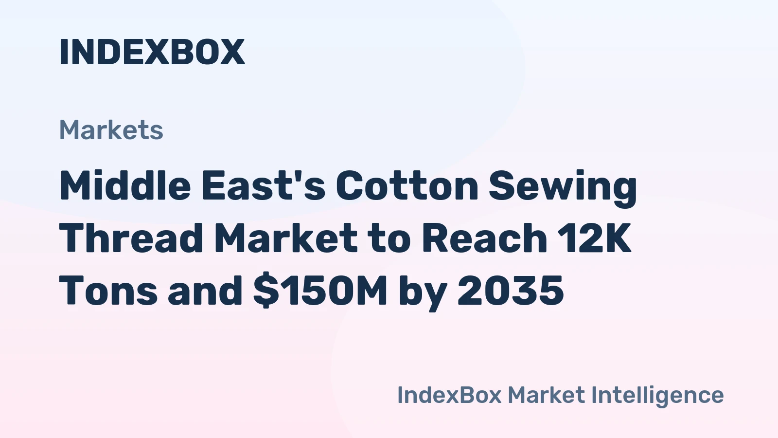 Middle East's Cotton Sewing Thread Market to Reach 12K Tons and $150M by 2035