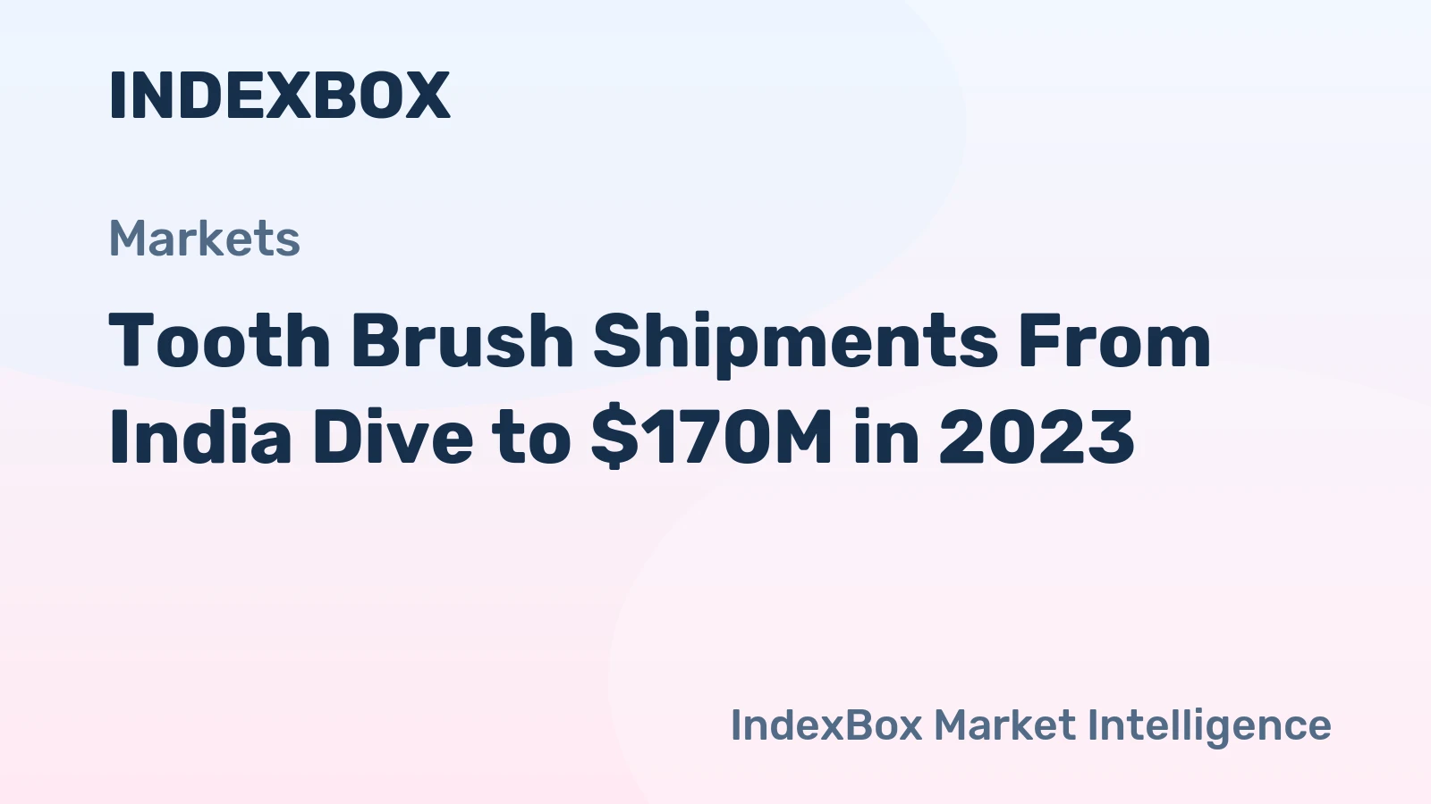 Tooth Brush Shipments From India Dive to $170M in 2023