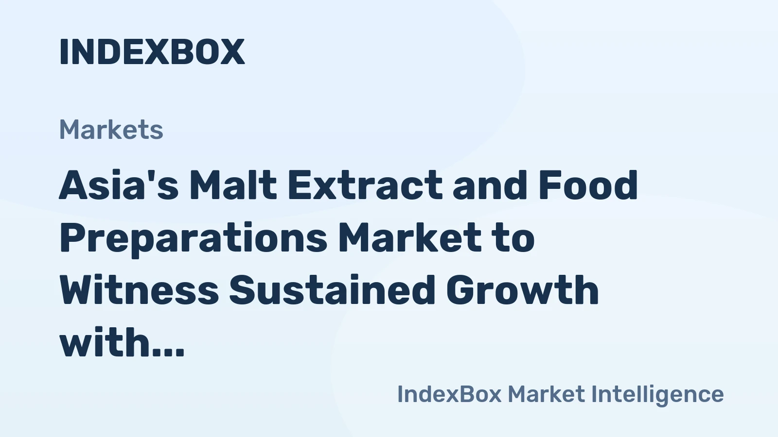 Asia's Malt Extract and Food Preparations Market to Witness Sustained Growth with +0.9% CAGR from 2024-2035